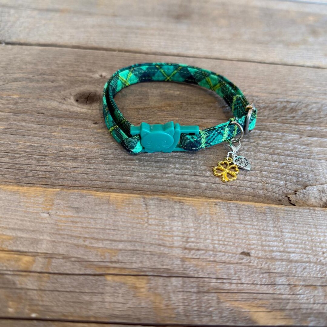 Emerald Isle Plaid- Cat Collar, Cat Gift, Cat Fashion - Etsy