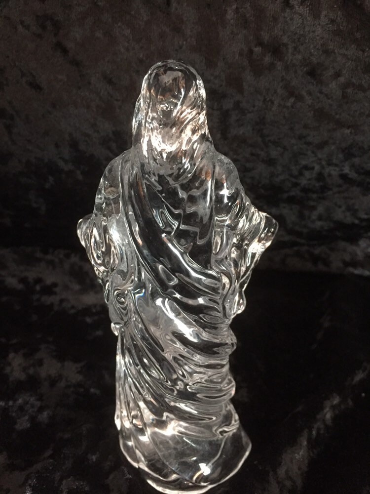 Vintage Clear Glass Nativity Set Mary Joseph & Baby Jesus - Etsy Australia