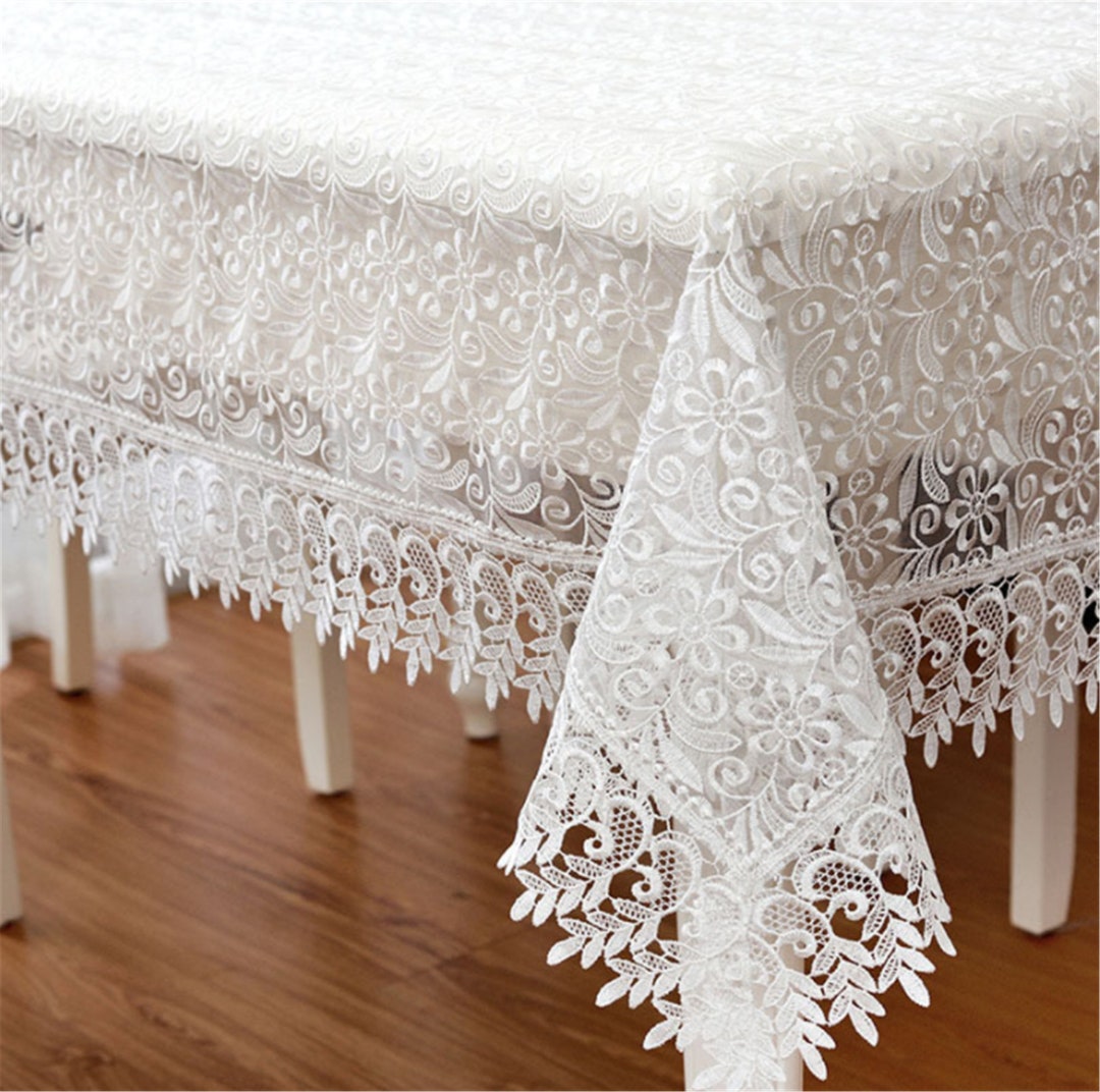 Embroidered Lace Handmade Tablecloth ,table Cloth Set Lace Table Cover ...