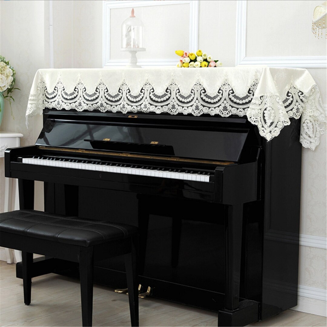 European-style Fabric Piano Cover, Lace Piano Cover, Fabric Simple ...