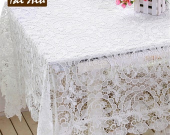 Embroidered Lace Handmade Tablecloth table Cloth Set Lace | Etsy
