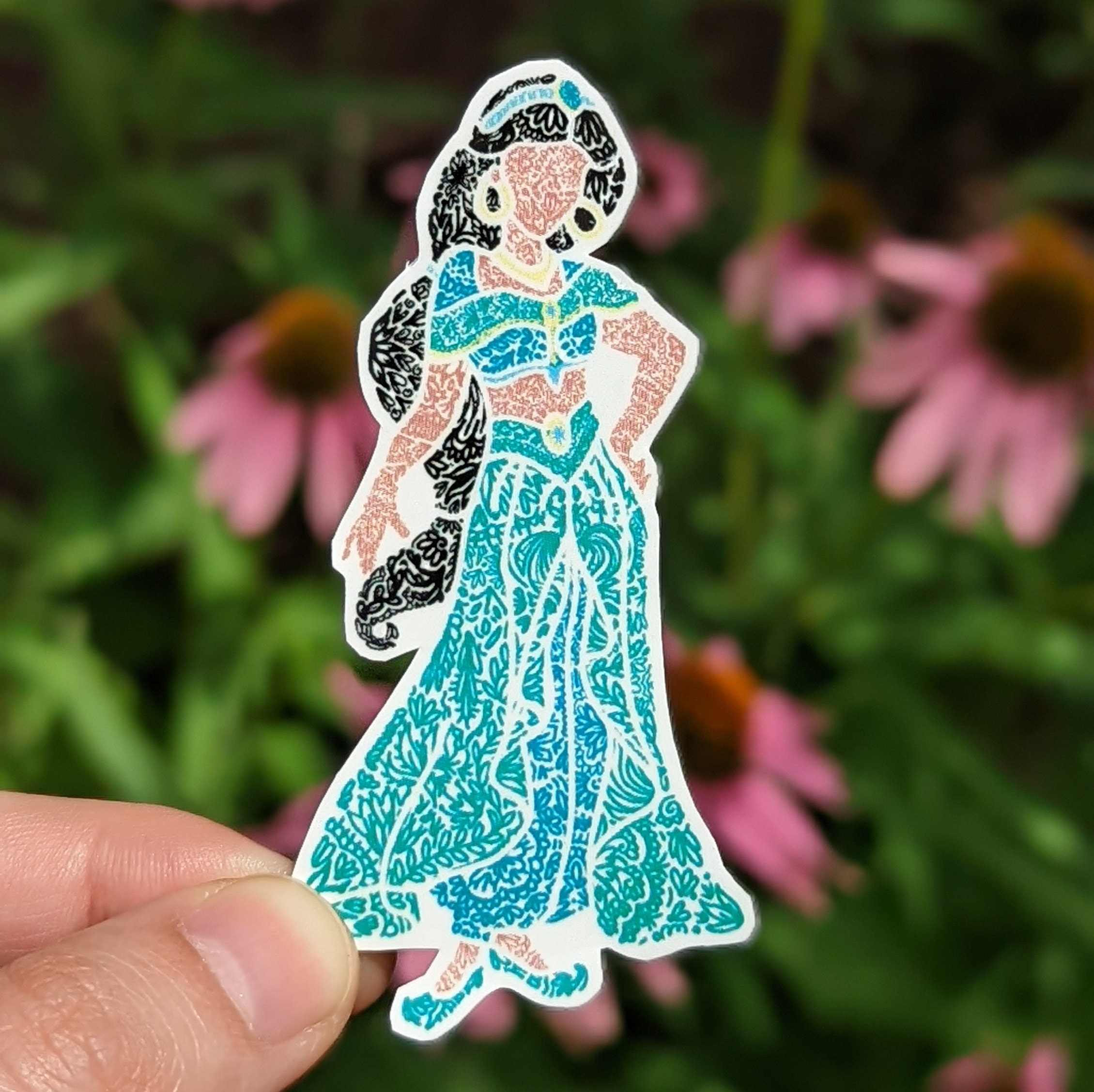 Floral Jasmine Sticker/ Jasmine Aladdin Silhouette Sticker/ - Etsy
