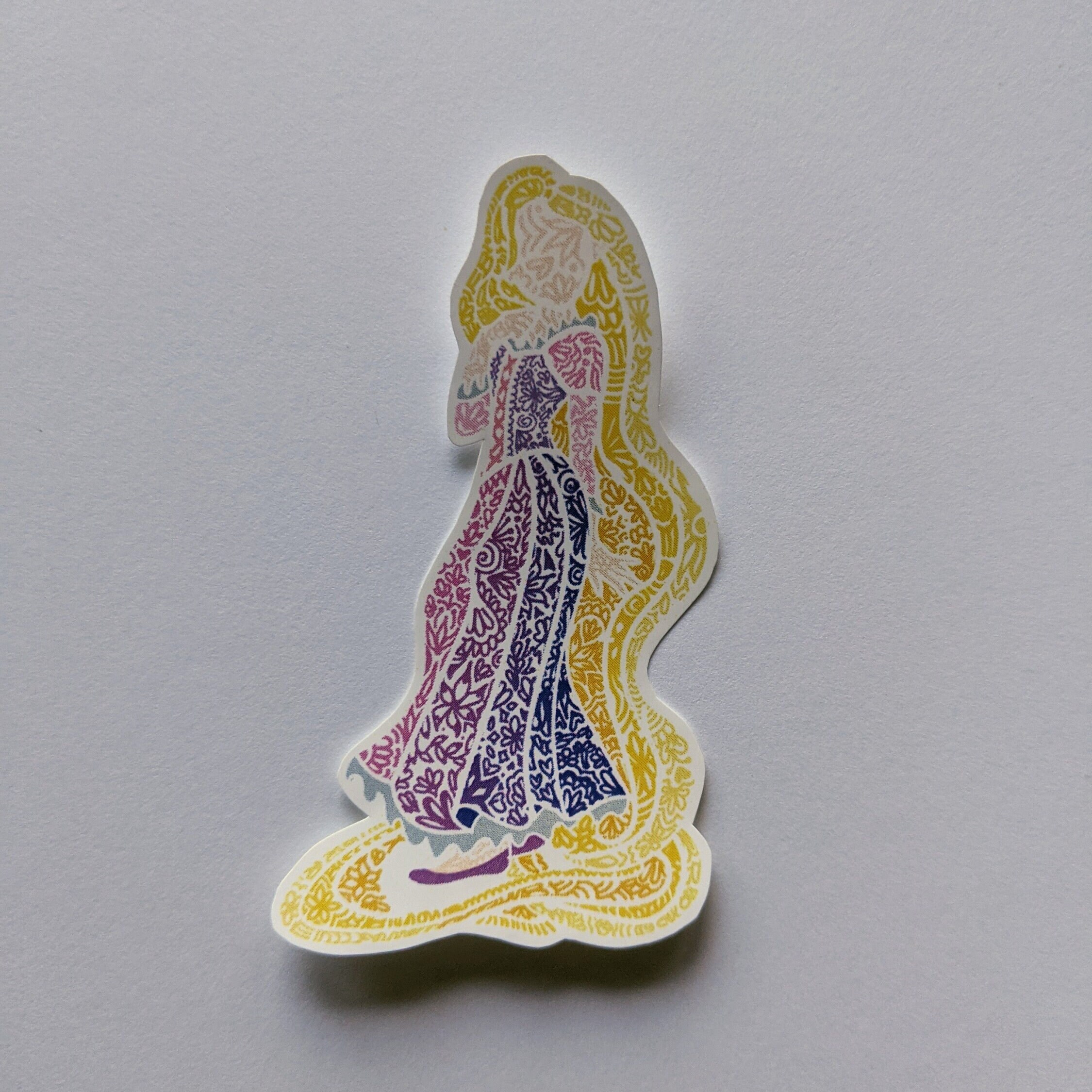 Rapunzel Floral Princess Sticker/ Tangled Flower Sticker/ | Etsy