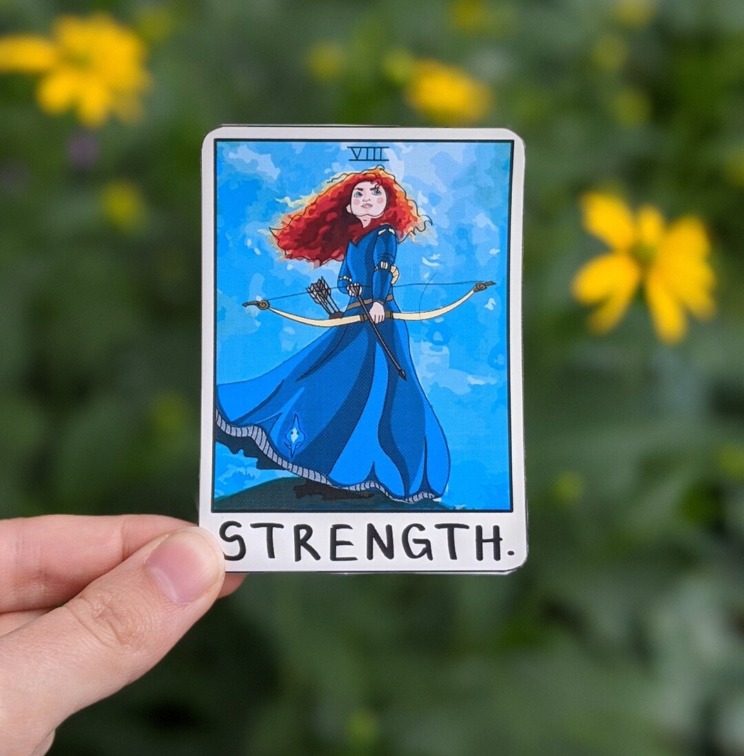 Merida Tarot Sticker / Brave Strength Tarot Card / Disney, Pixar ...