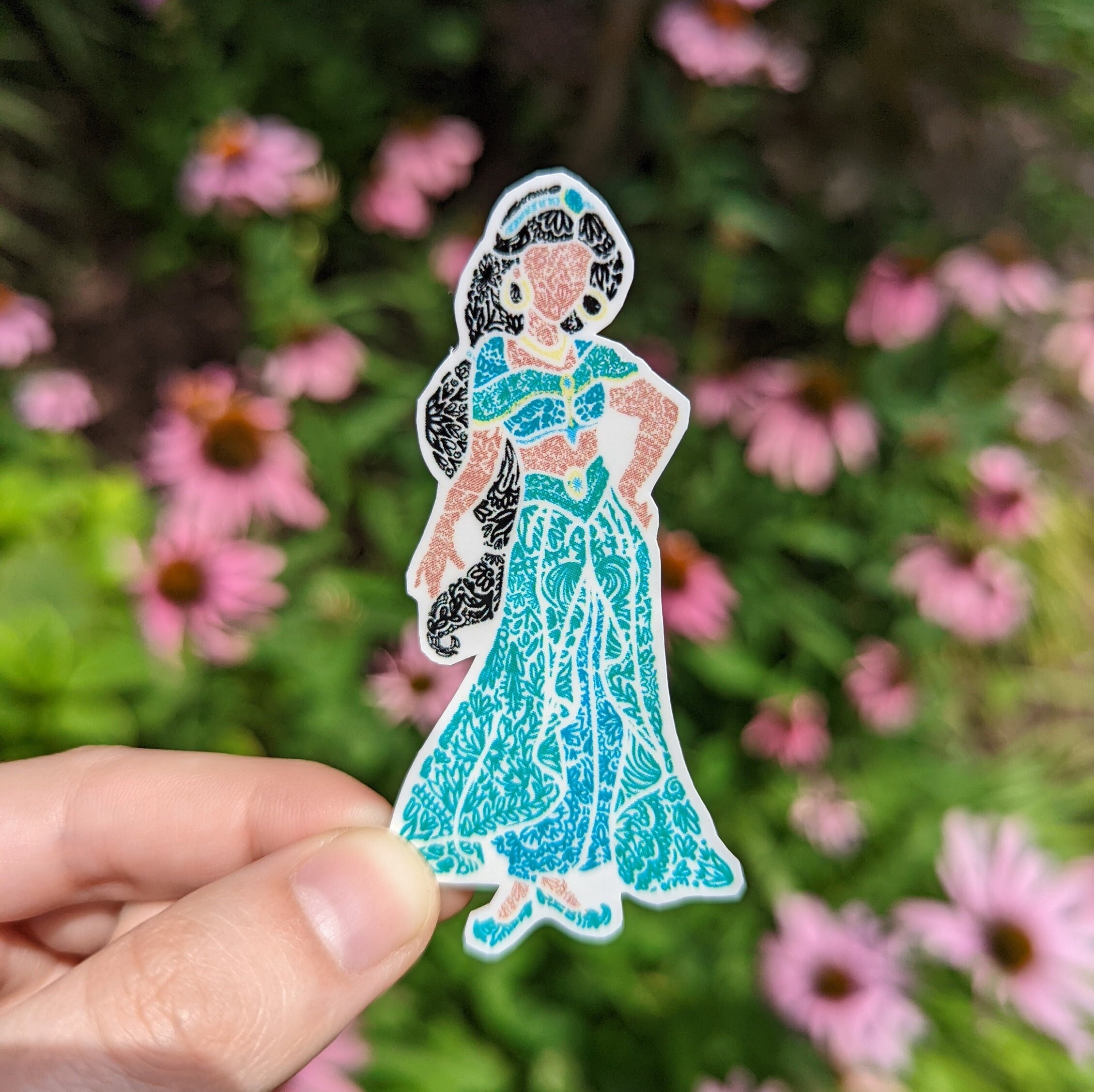 Floral Jasmine Sticker/ Jasmine Aladdin Silhouette Sticker/ - Etsy