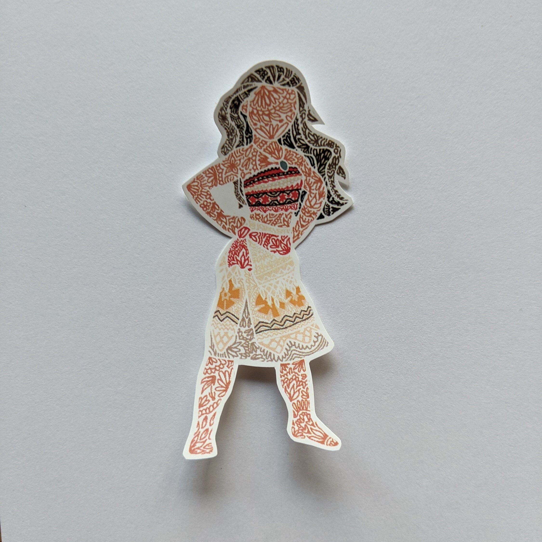 Moana Floral Princess Sticker/ Moana Flower Sticker/ Disney | Etsy