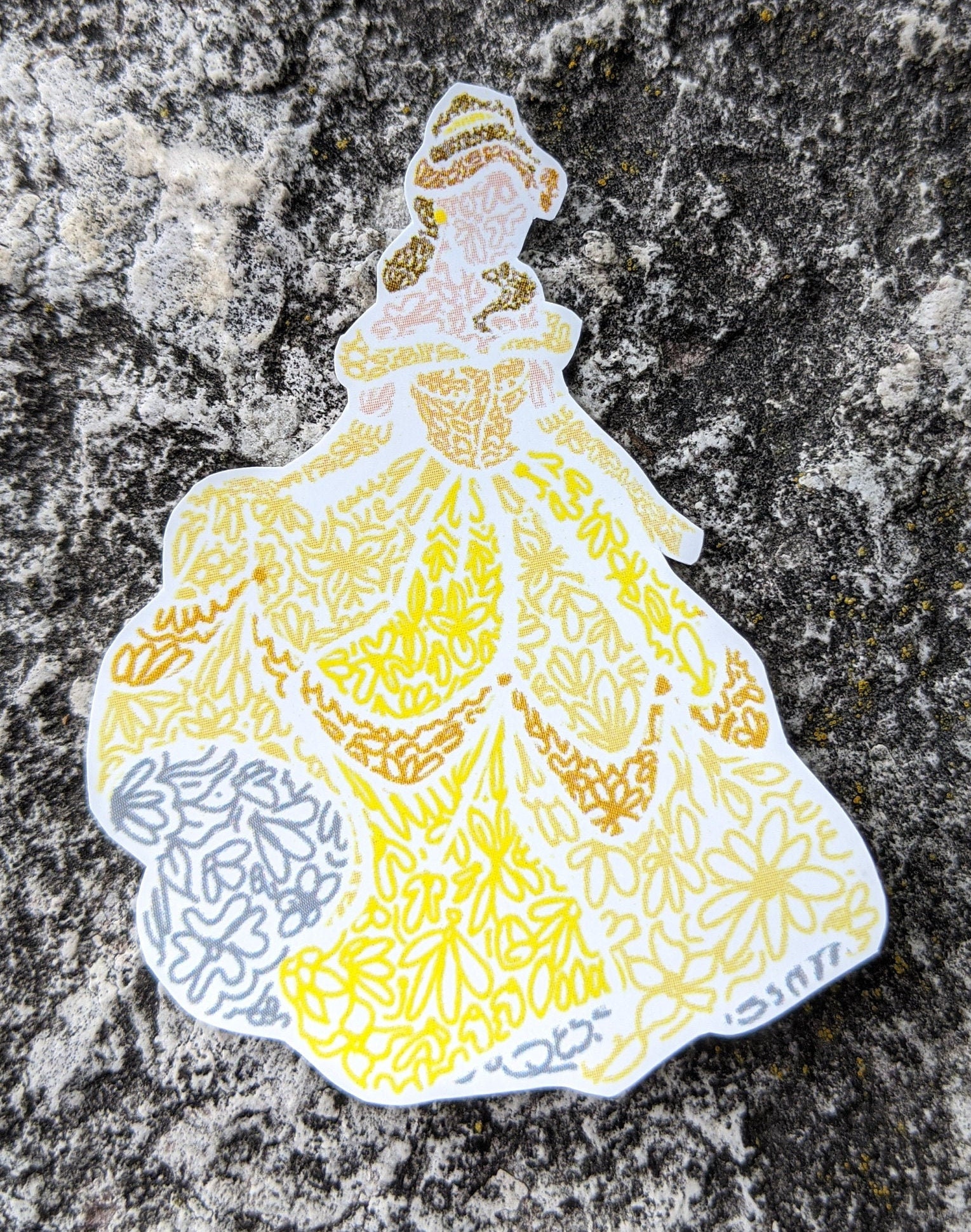 Floral Belle Sticker/ Beauty and the Beast Flower Sticker/ | Etsy