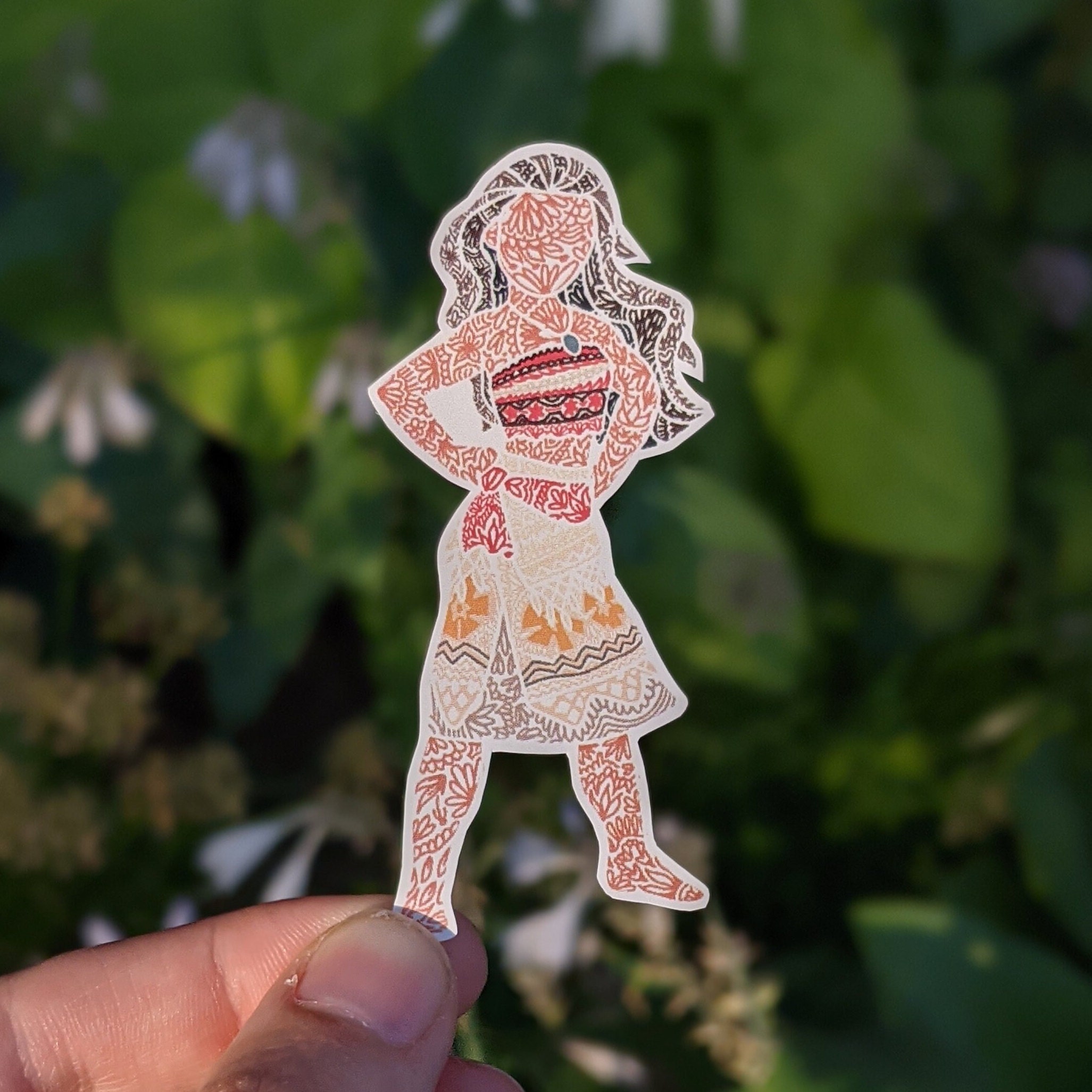 Moana Floral Princess Sticker/ Moana Flower Sticker/ Disney | Etsy