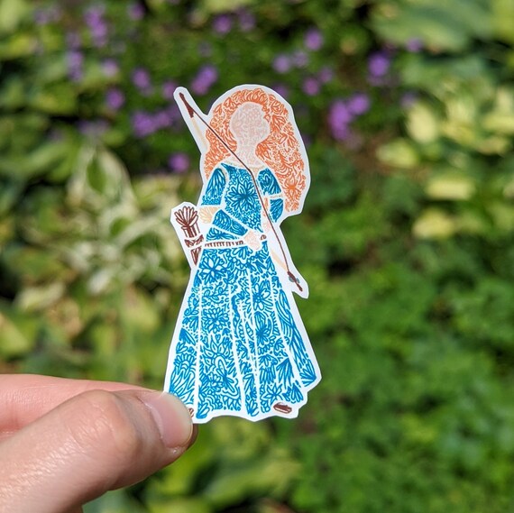 Floral Merida Sticker/ Merida Brave Flower Silhouette - Etsy