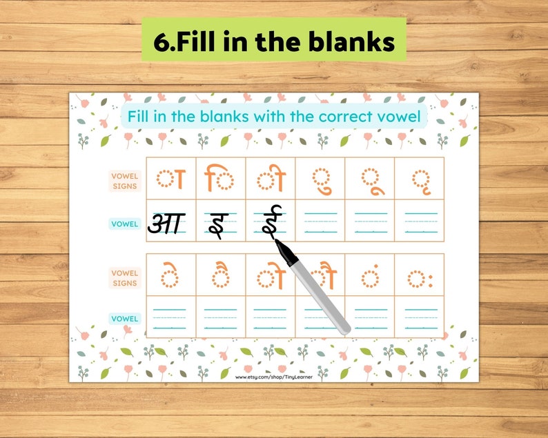 Printable Hindi Matra Practice Worksheet Hindi Swar Vowel - Etsy UK