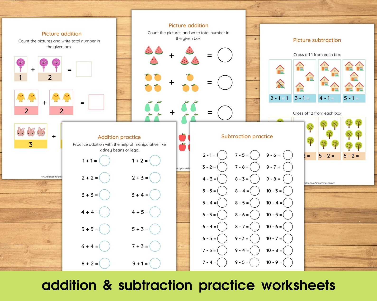 Kindergarten Math, 1-20 Number Worksheets, Number Match, Counting ...