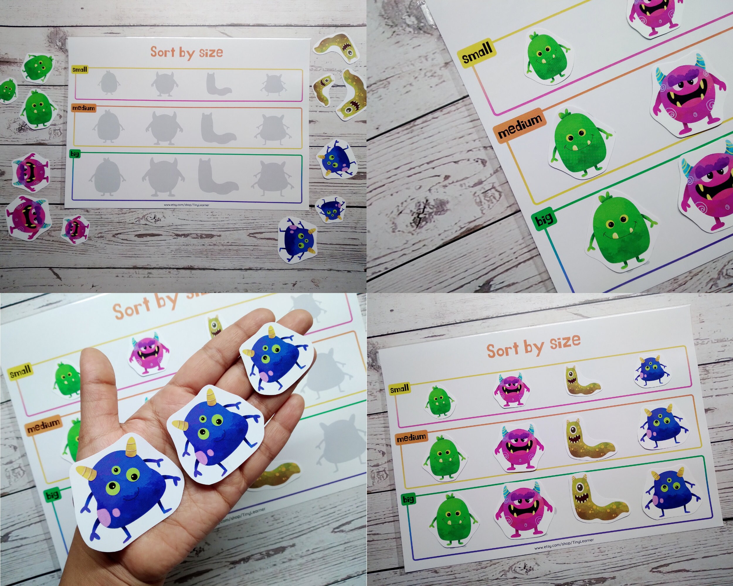 Monster Busy Book for Kids, Toddler Learning Binder, Monster Activities ...