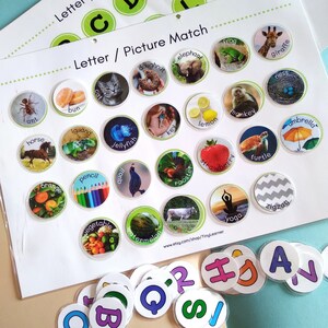 Printable Letter Matching Activity for Kids, Beginning Sound Picture ...