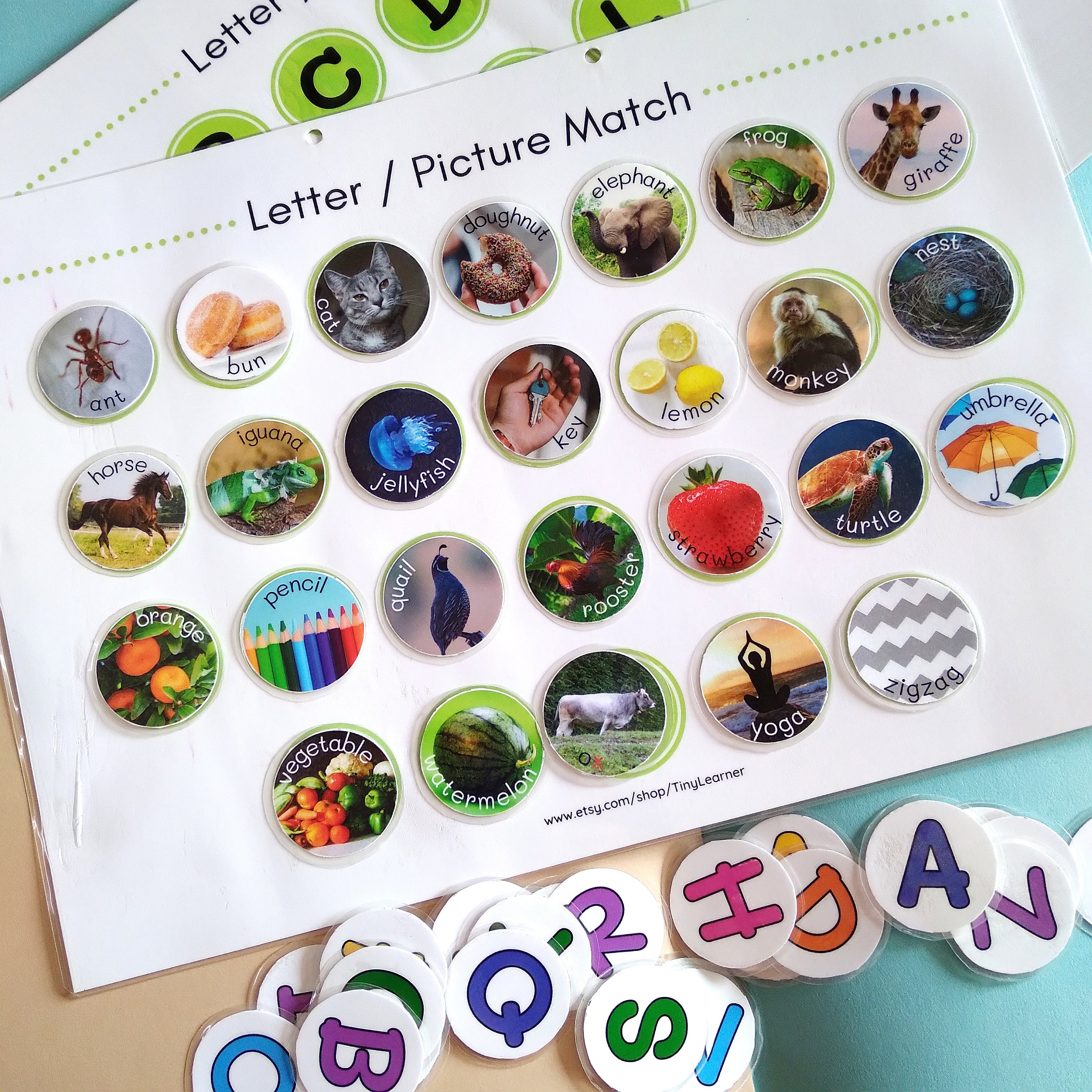 Printable Letter Matching Activity for Kids, Beginning Sound Picture ...