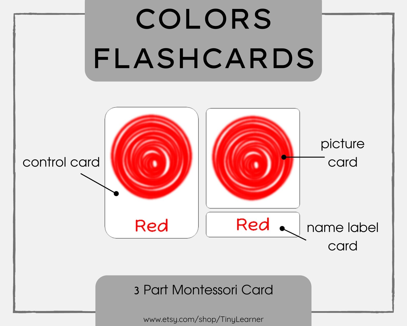 COLORS Flashcard Montessori Flashcards Educational - Etsy UK