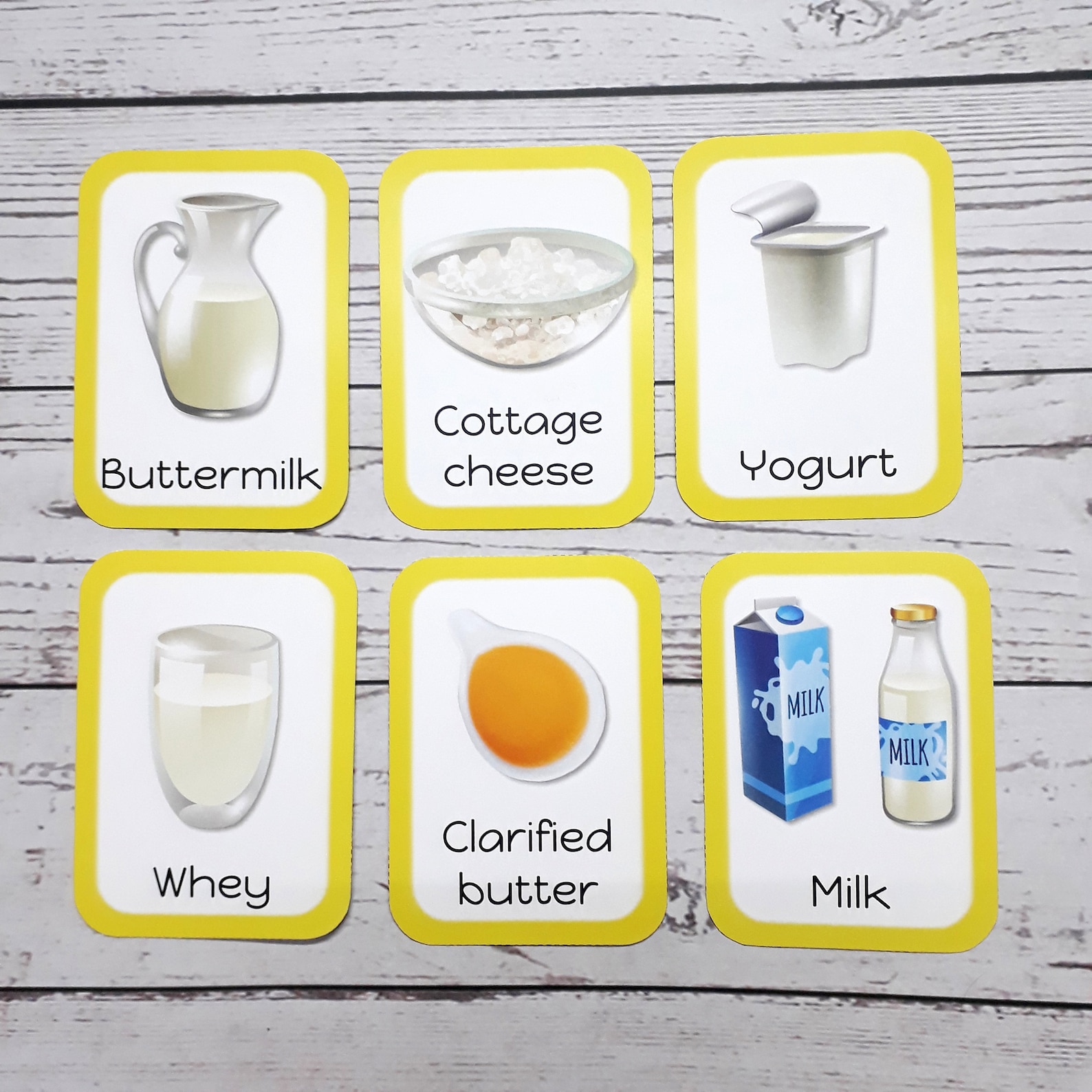 Dairy Food Flashcard, Food Group,montessori Flashcard, Food Flashcard ...