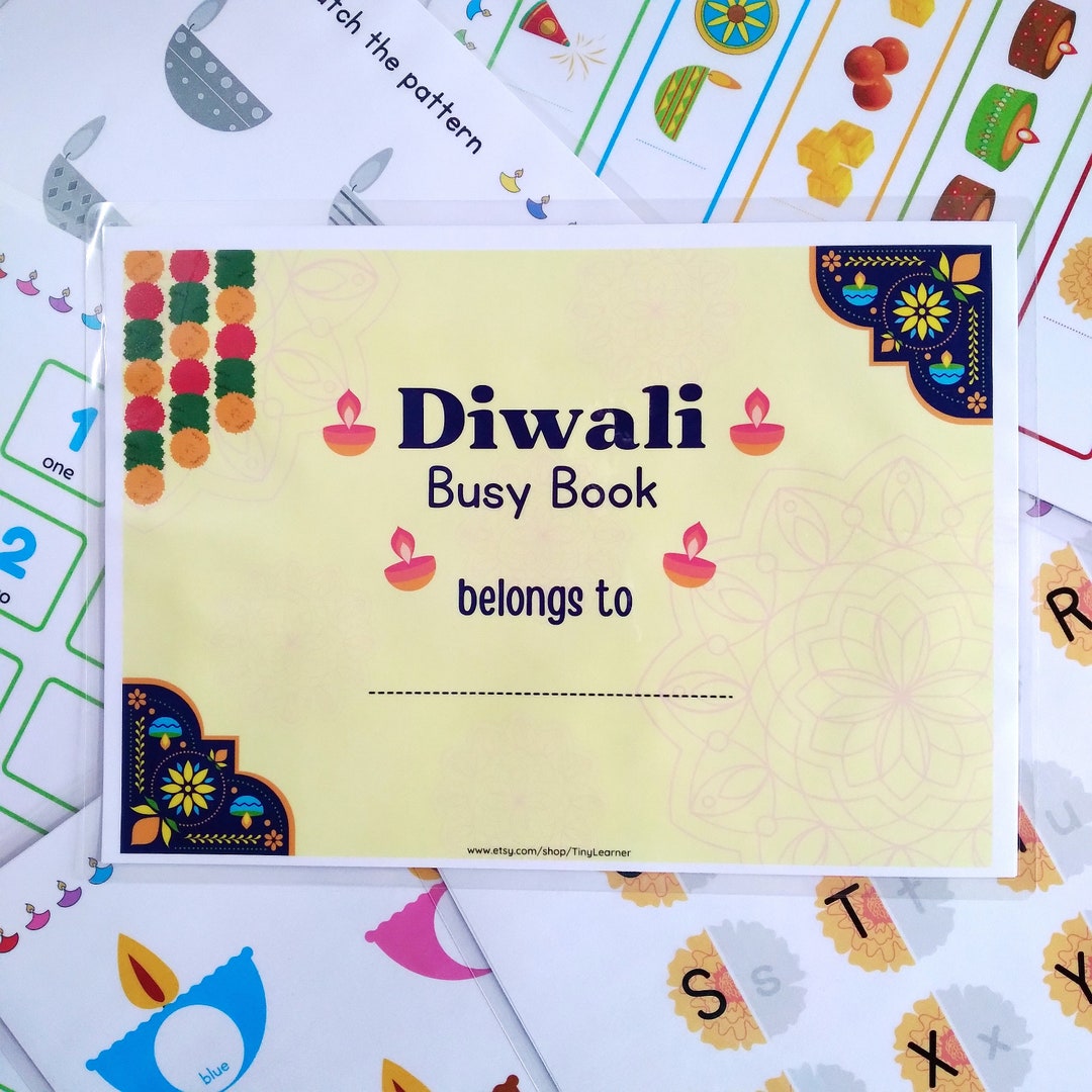 Diwali Busy Book, Diwali Theme Party Games for Kids, Interactive Hands ...