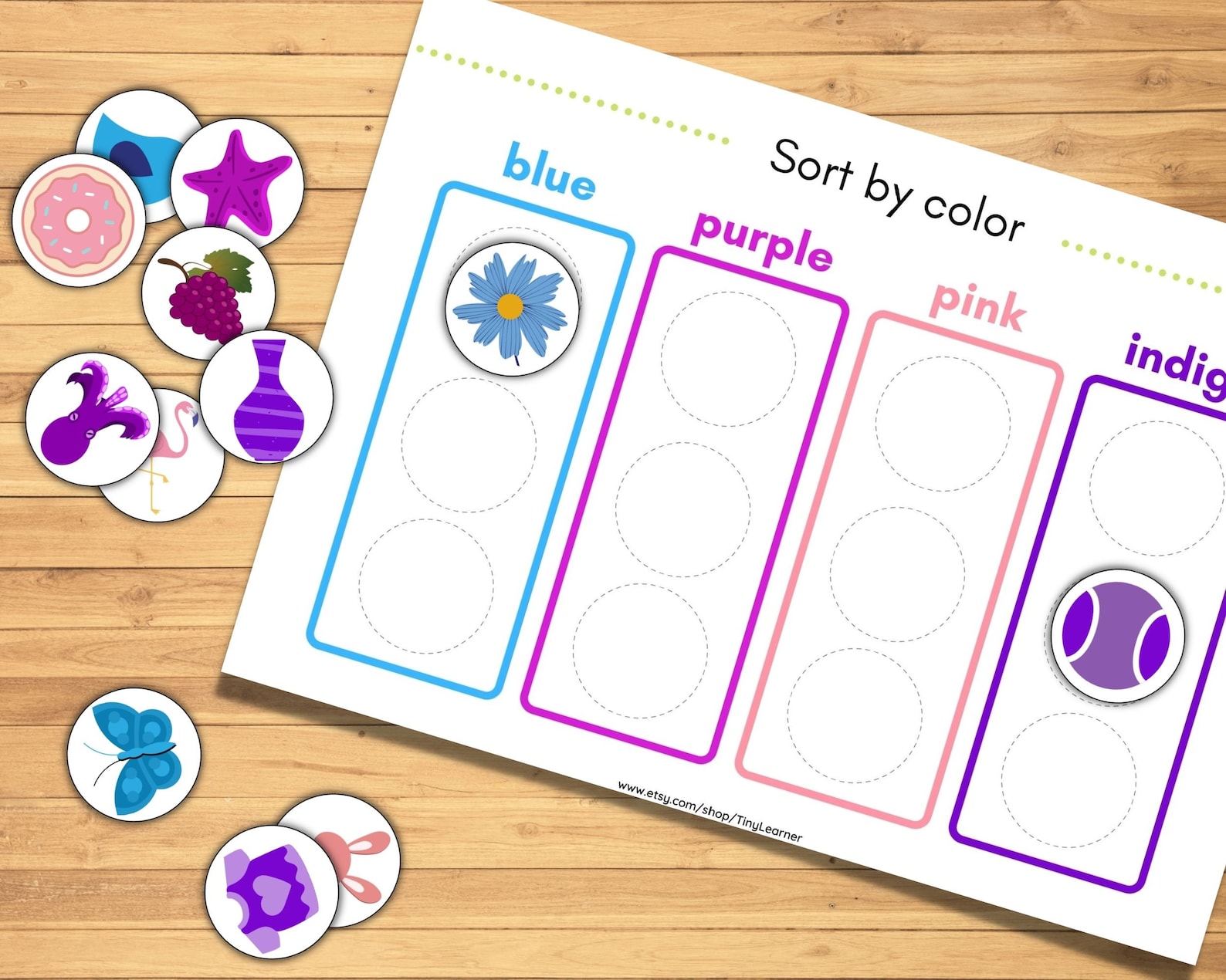 Printable Sort by Color and Color Matching Activity Pages for Kids ...