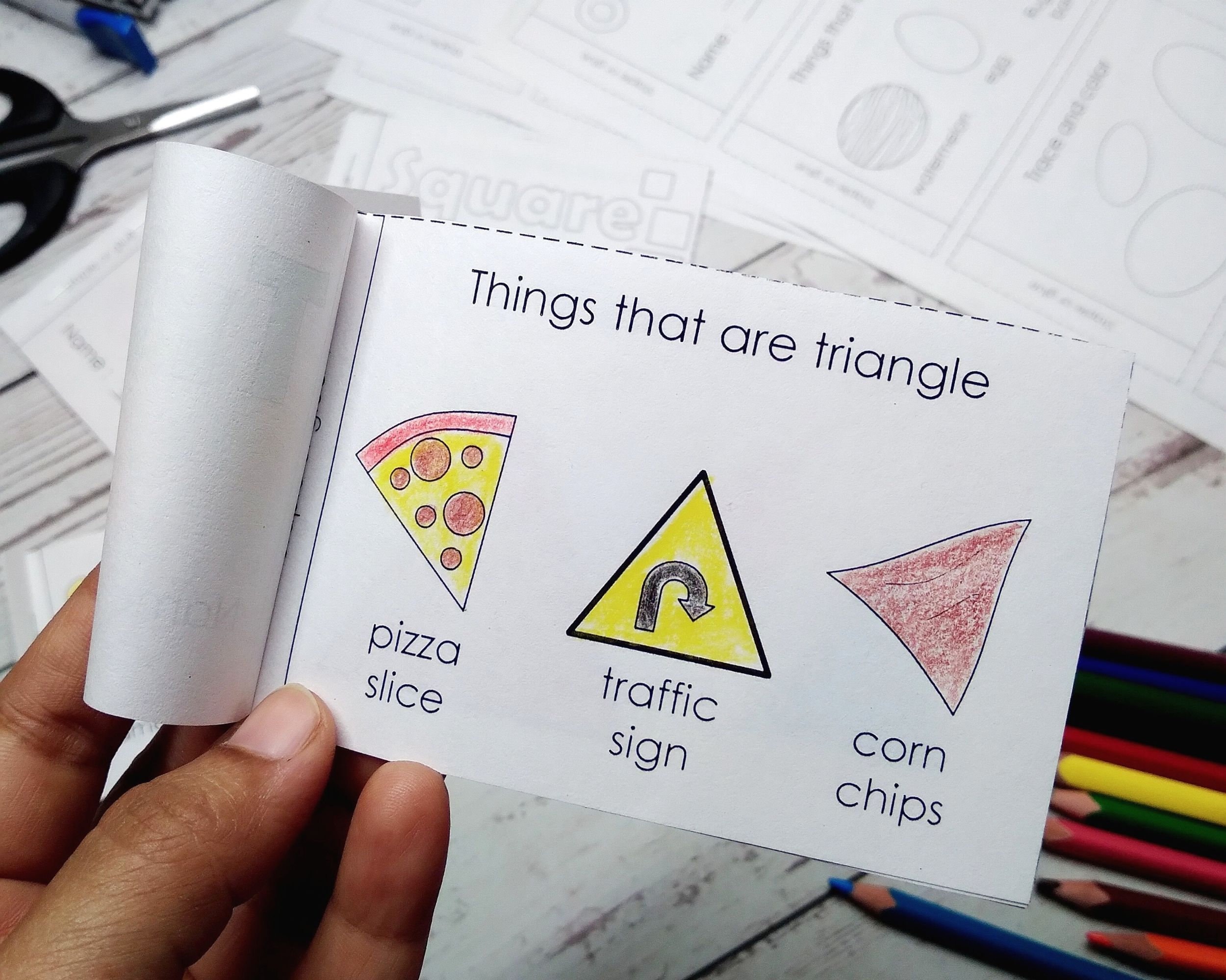 Printable Shapes Activity Book for Toddlers, Printable Shapes Flipbook ...