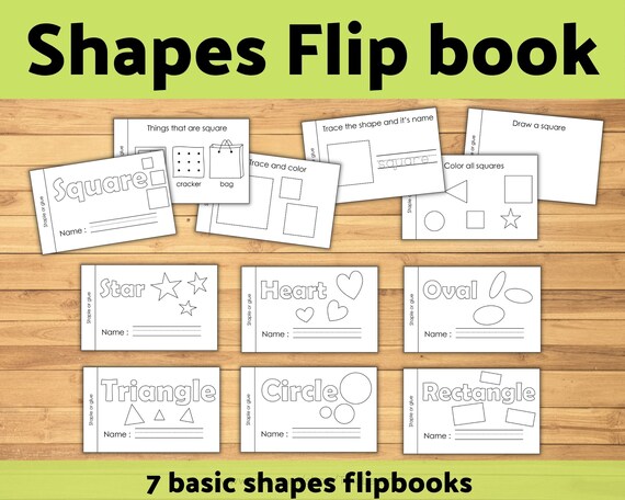 Printable Shapes Activity Book for Toddlers Printable Shapes | Etsy