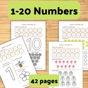Printable Number Worksheets for Kids, 1-20 Number Recognition ...
