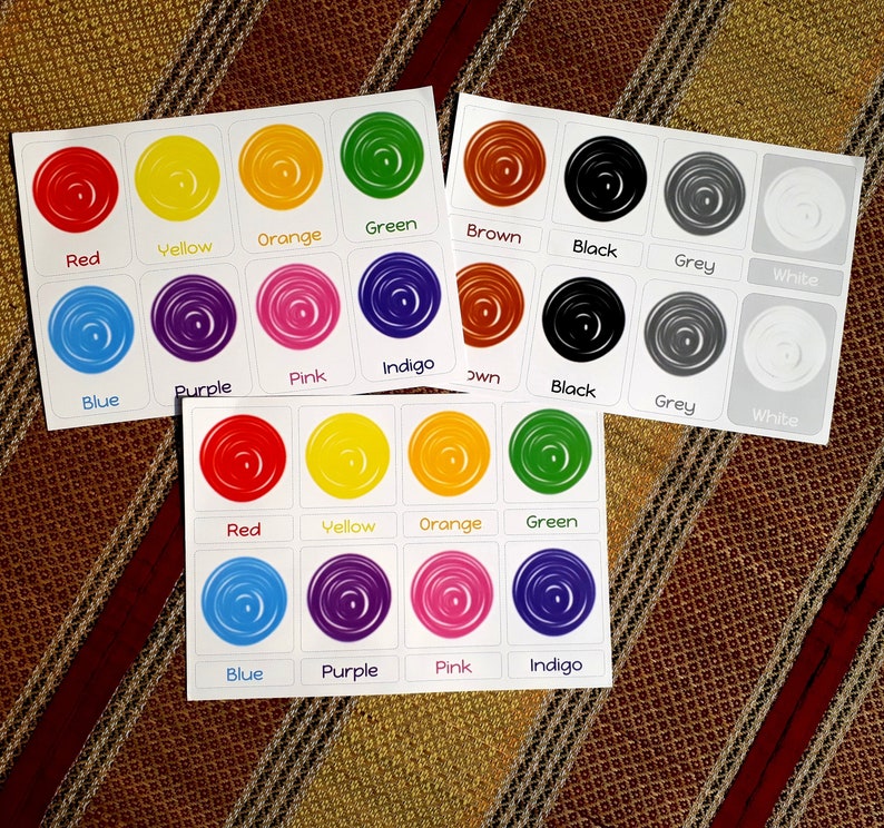 COLORS Flashcard Montessori Flashcards Educational - Etsy UK