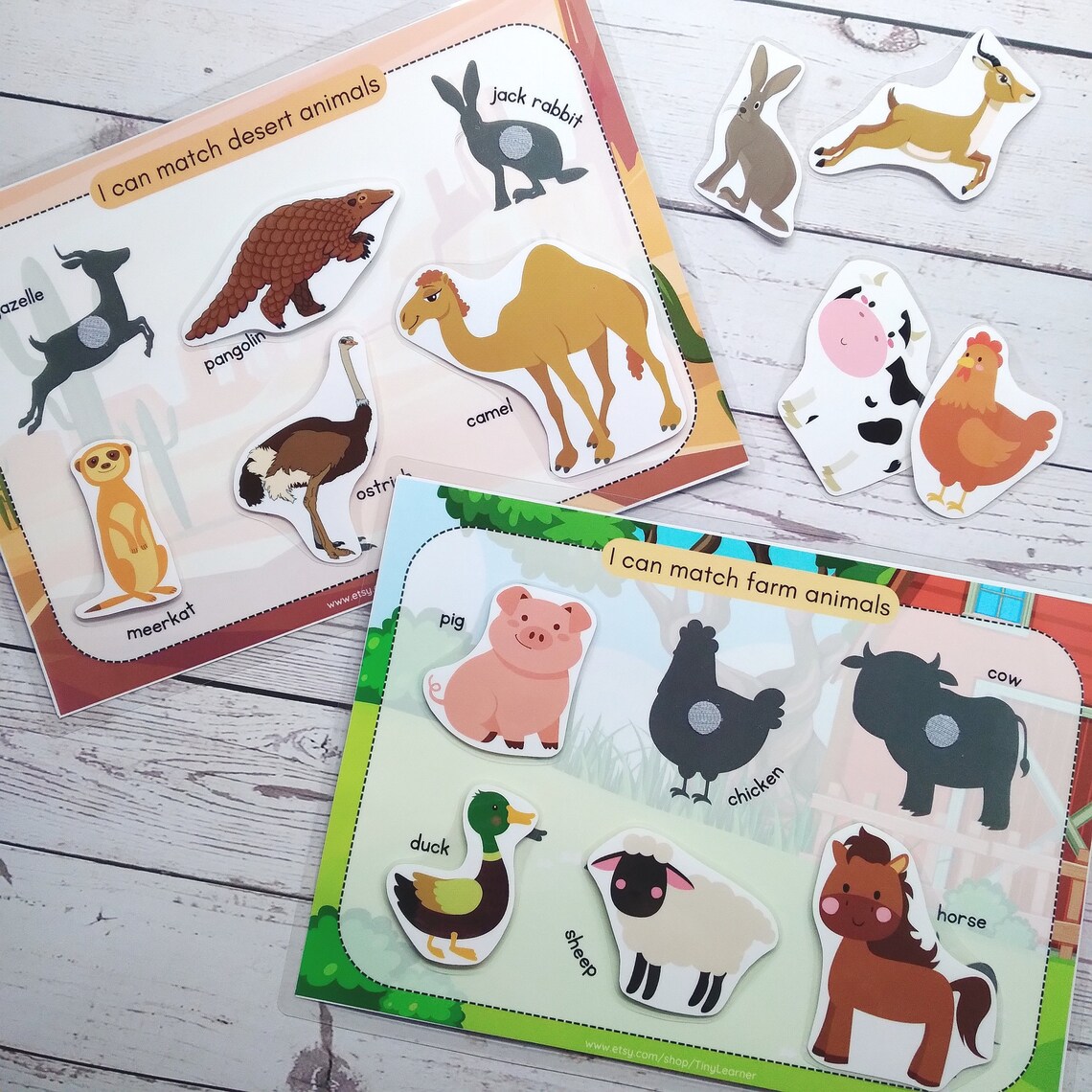 Animal Habitat Busy Book, Matching Activity, Animals Shadow Matching ...