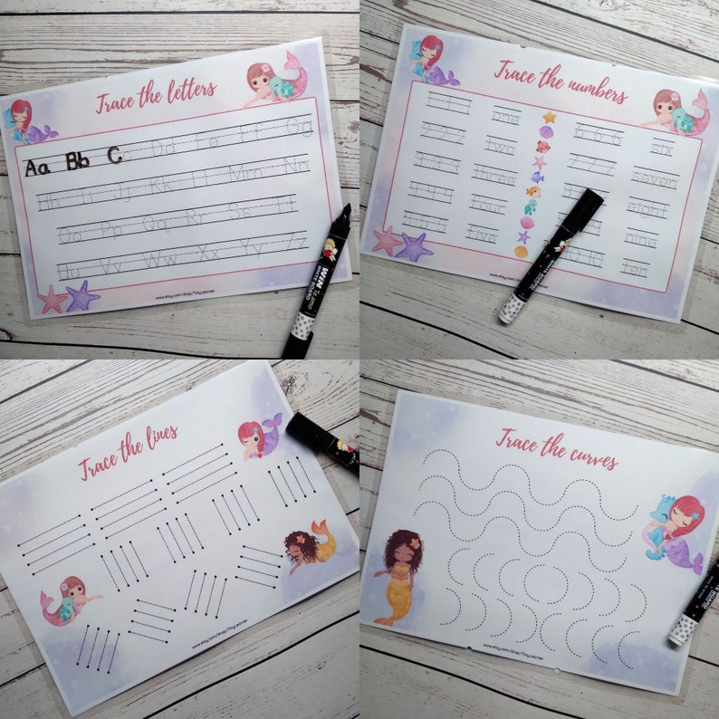 Printable Mermaid Theme Busy Book Toddler Busy Book Under - Etsy