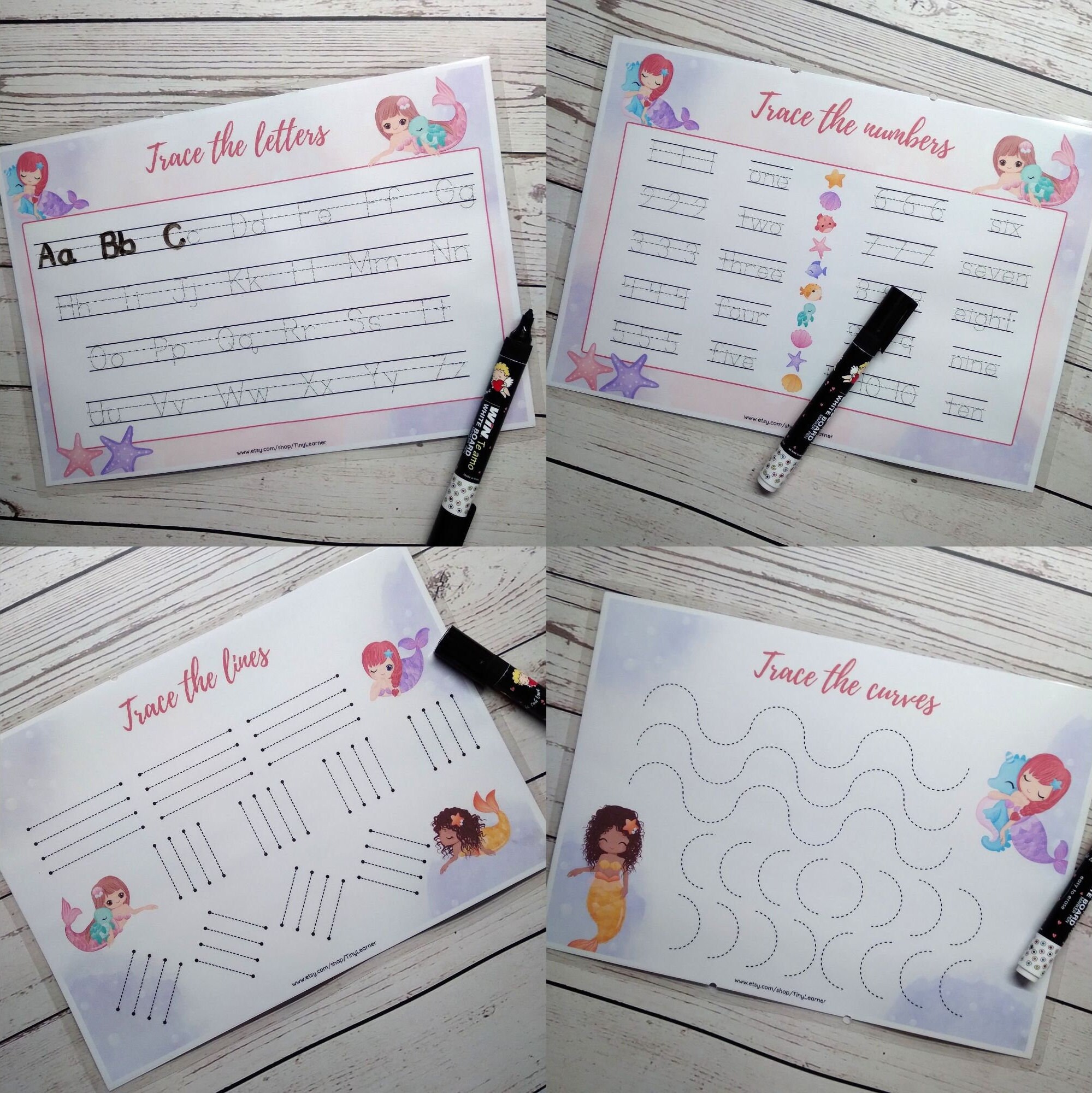 Printable Mermaid Theme Busy Book Toddler Busy Book Under - Etsy