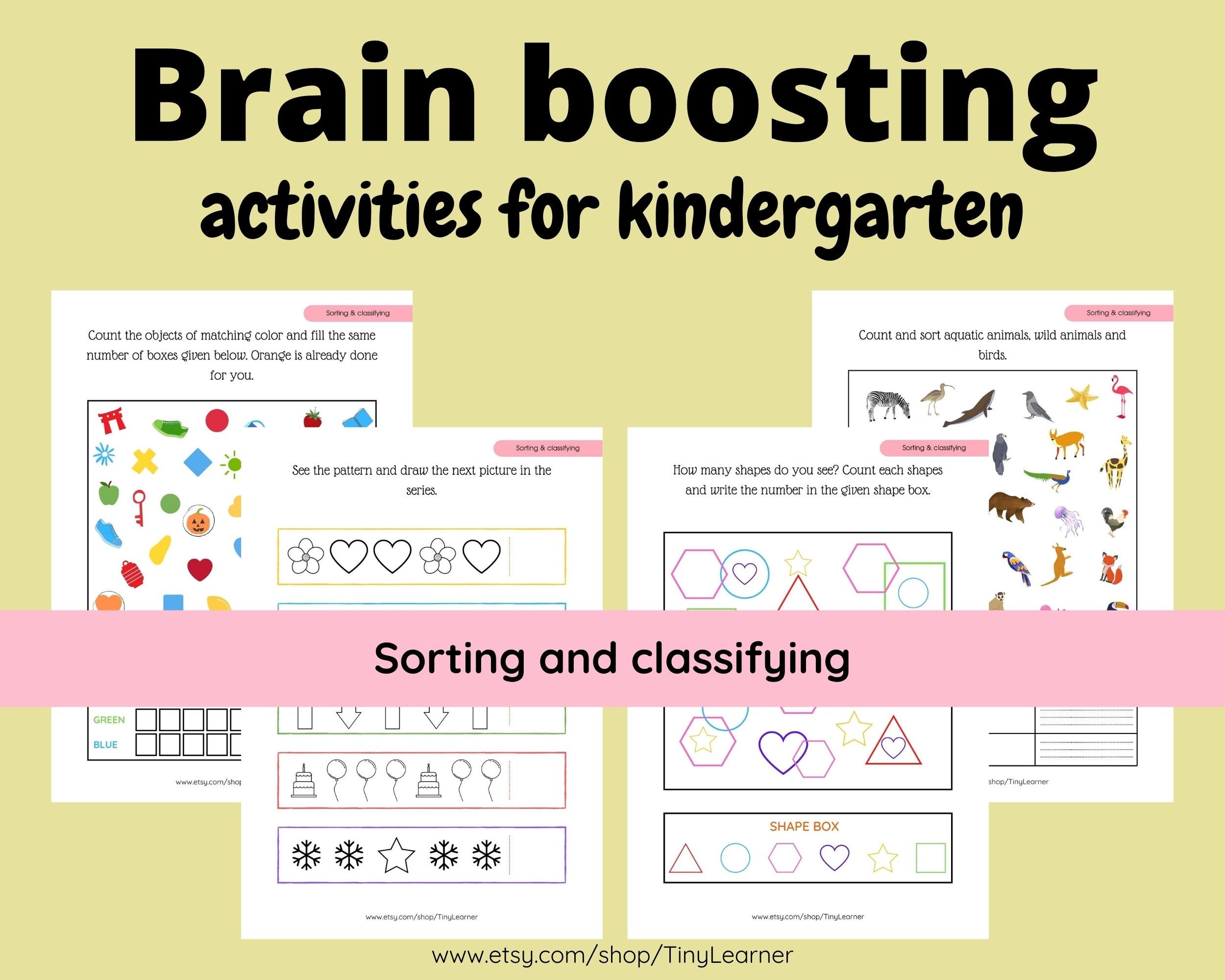 Brain boosting activities kindergarten brain booster | Etsy