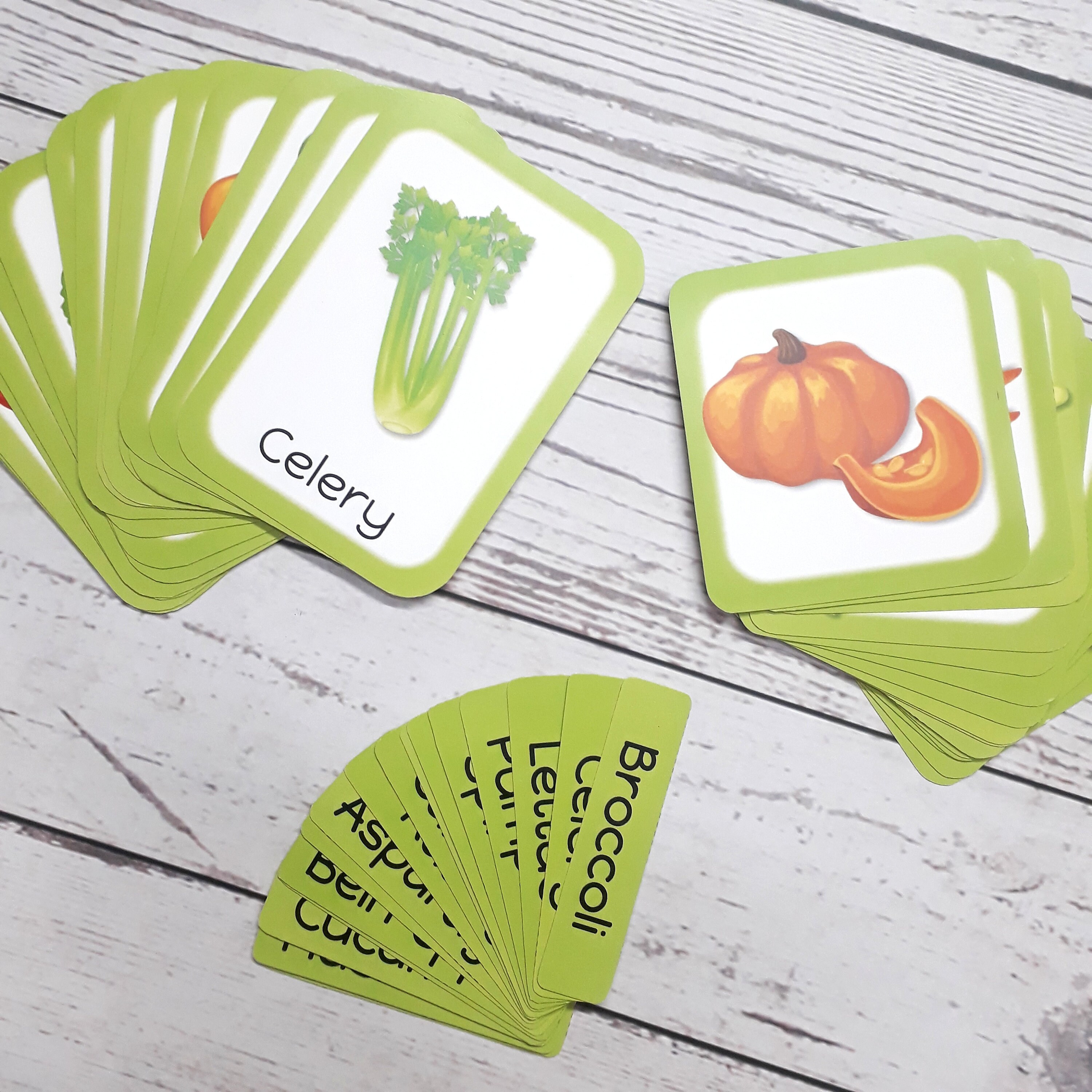 VEGETABLES Flashcard Food Group Montessori Flashcards - Etsy
