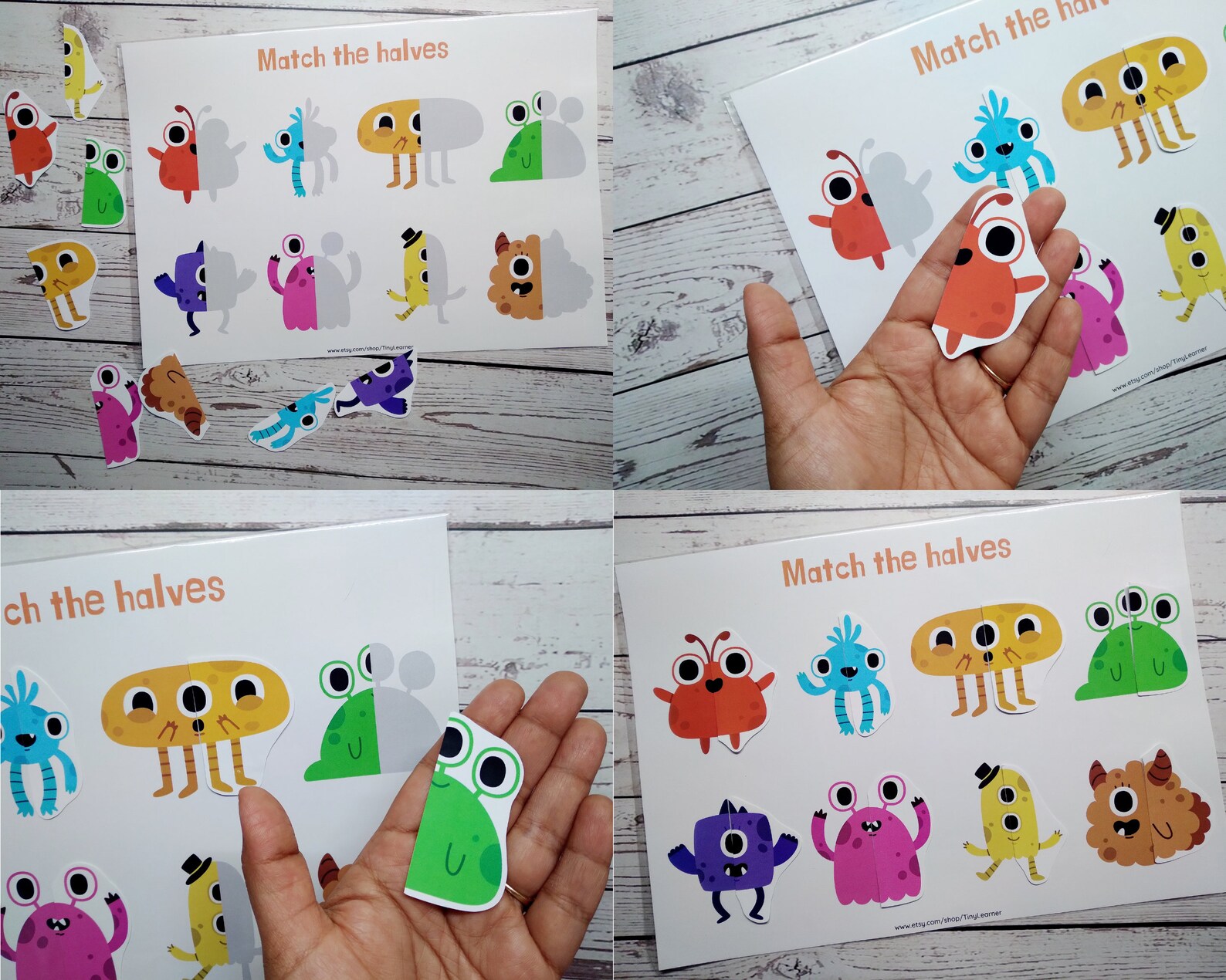 Monster Busy Book for Kids, Toddler Learning Binder, Monster Activities ...
