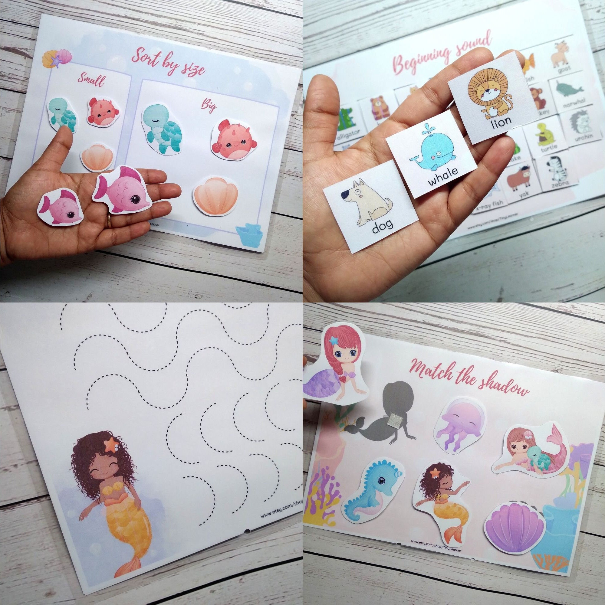 Printable Mermaid Theme Busy Book Toddler Busy Book Under - Etsy