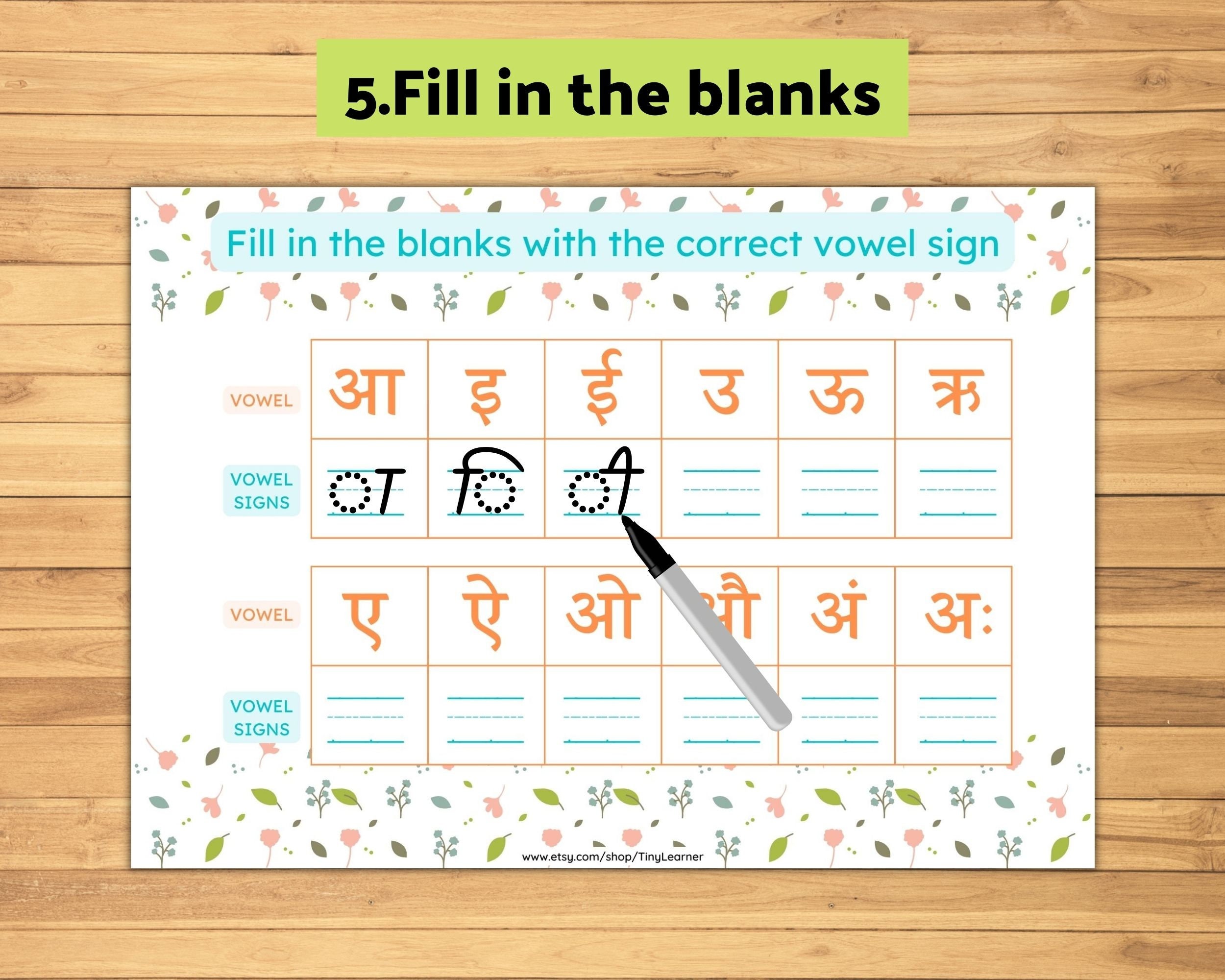 Printable Hindi Matra Practice Worksheet Hindi Swar Vowel - Etsy UK