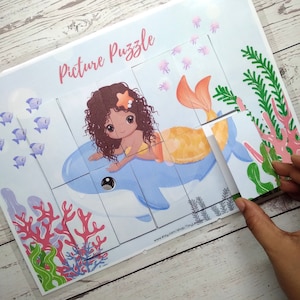 Printable Mermaid Theme Busy Book Toddler Busy Book Under - Etsy