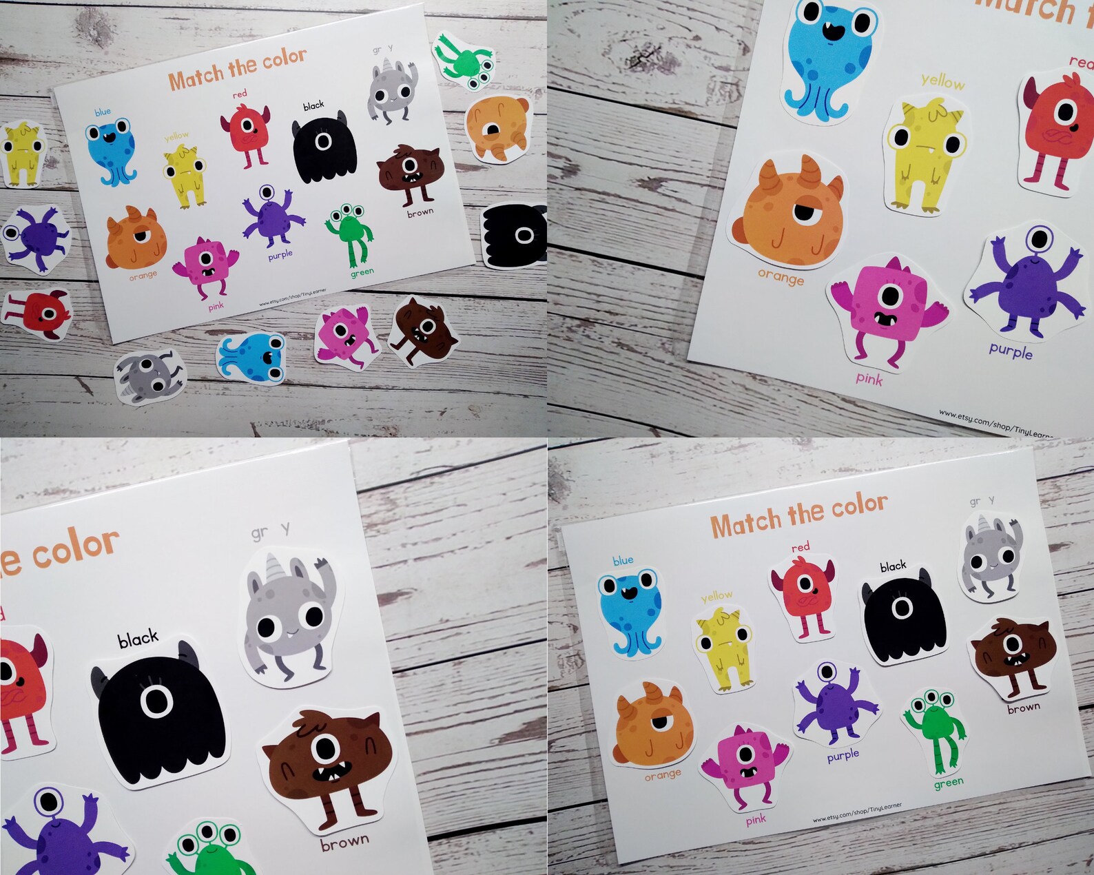 Monster Busy Book for Kids, Toddler Learning Binder, Monster Activities ...