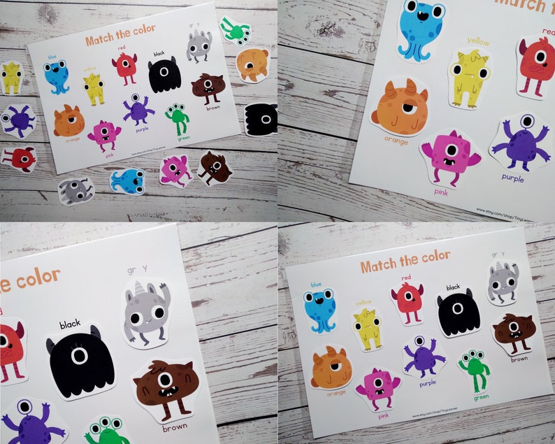 Monster Busy Book for Kids, Toddler Learning Binder, Monster Activities ...