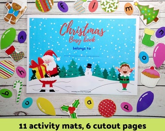 Holiday Busy Book Printables Set of 3 Homeschool Toddler Busy - Etsy