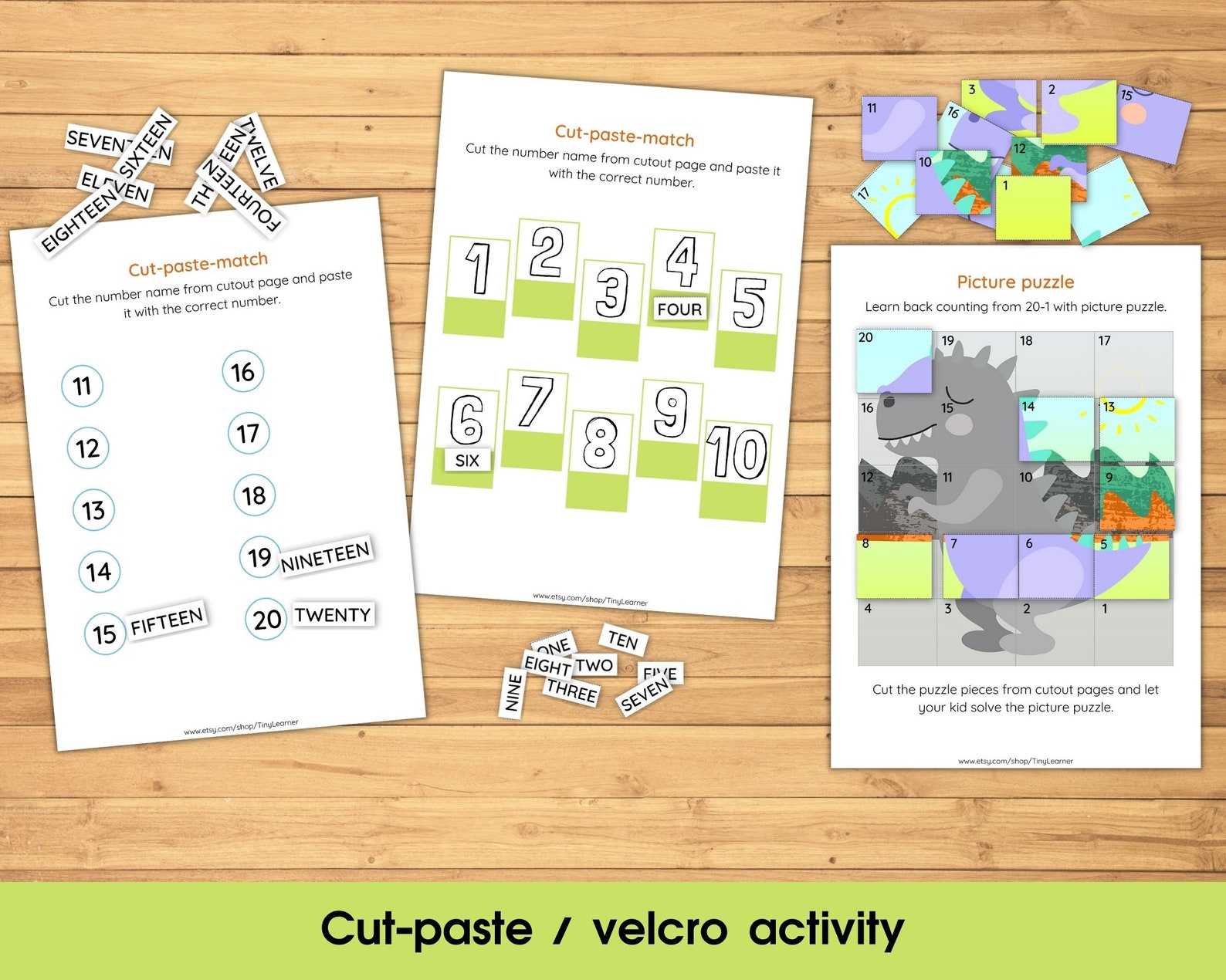 Kindergarten Math, 1-20 Number Worksheets, Number Match, Counting ...