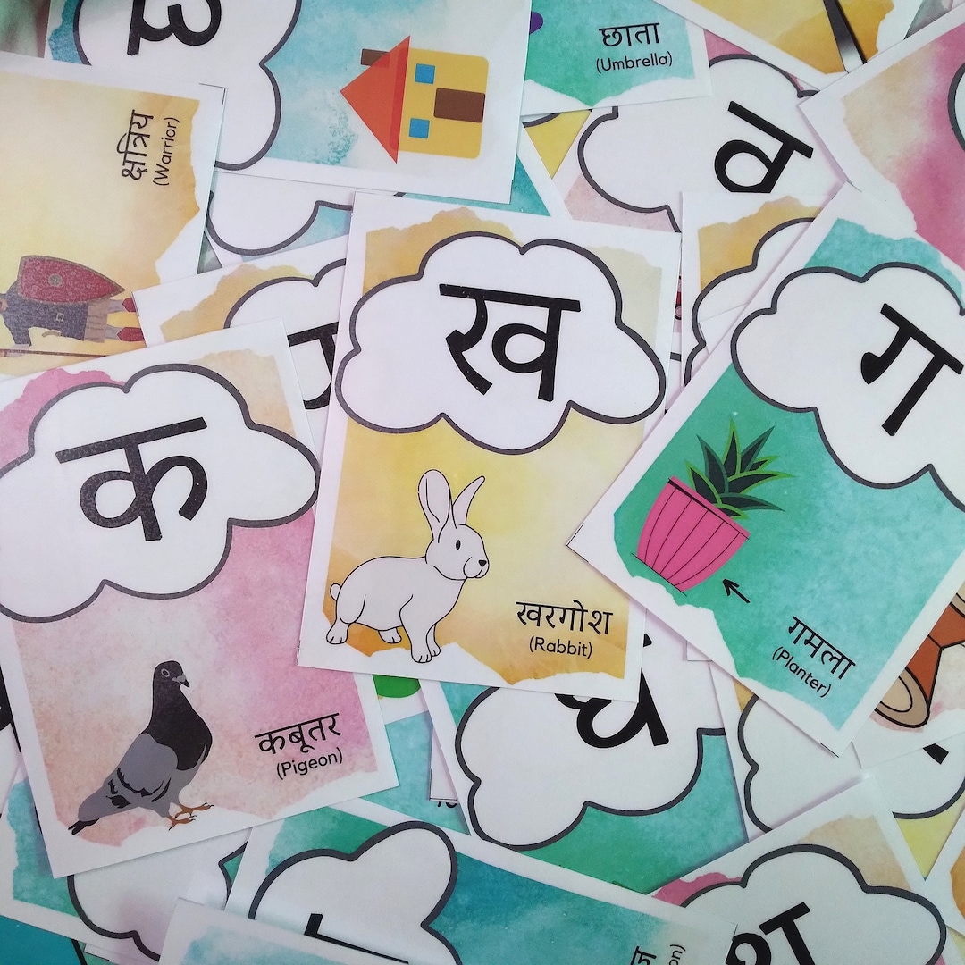 Hindi Varnamala Poster, Swar Vyanjan Flashcard, Homeschooling ...