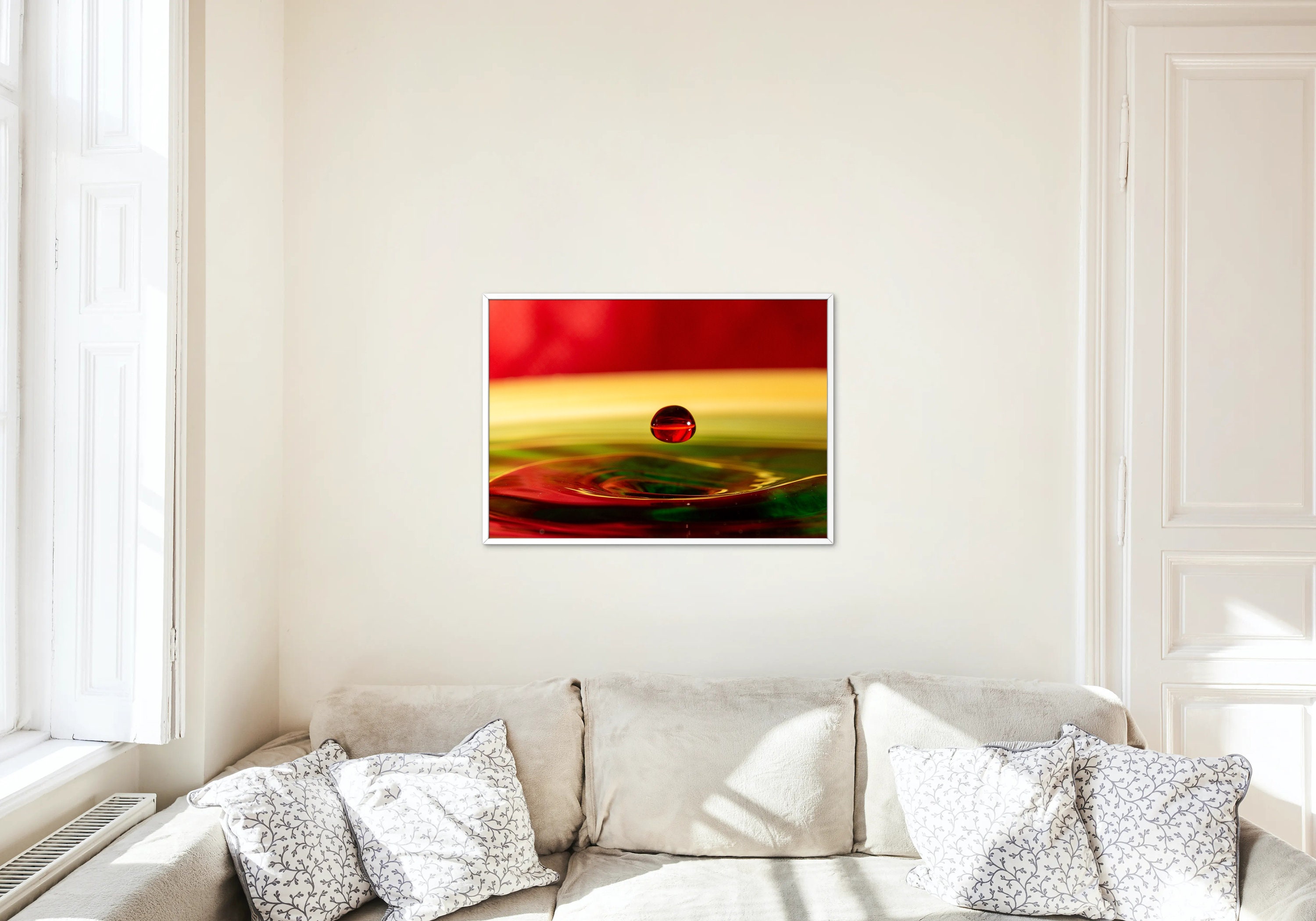 Water Drop Print, of Red Water Splashes. Buy Now! - Etsy
