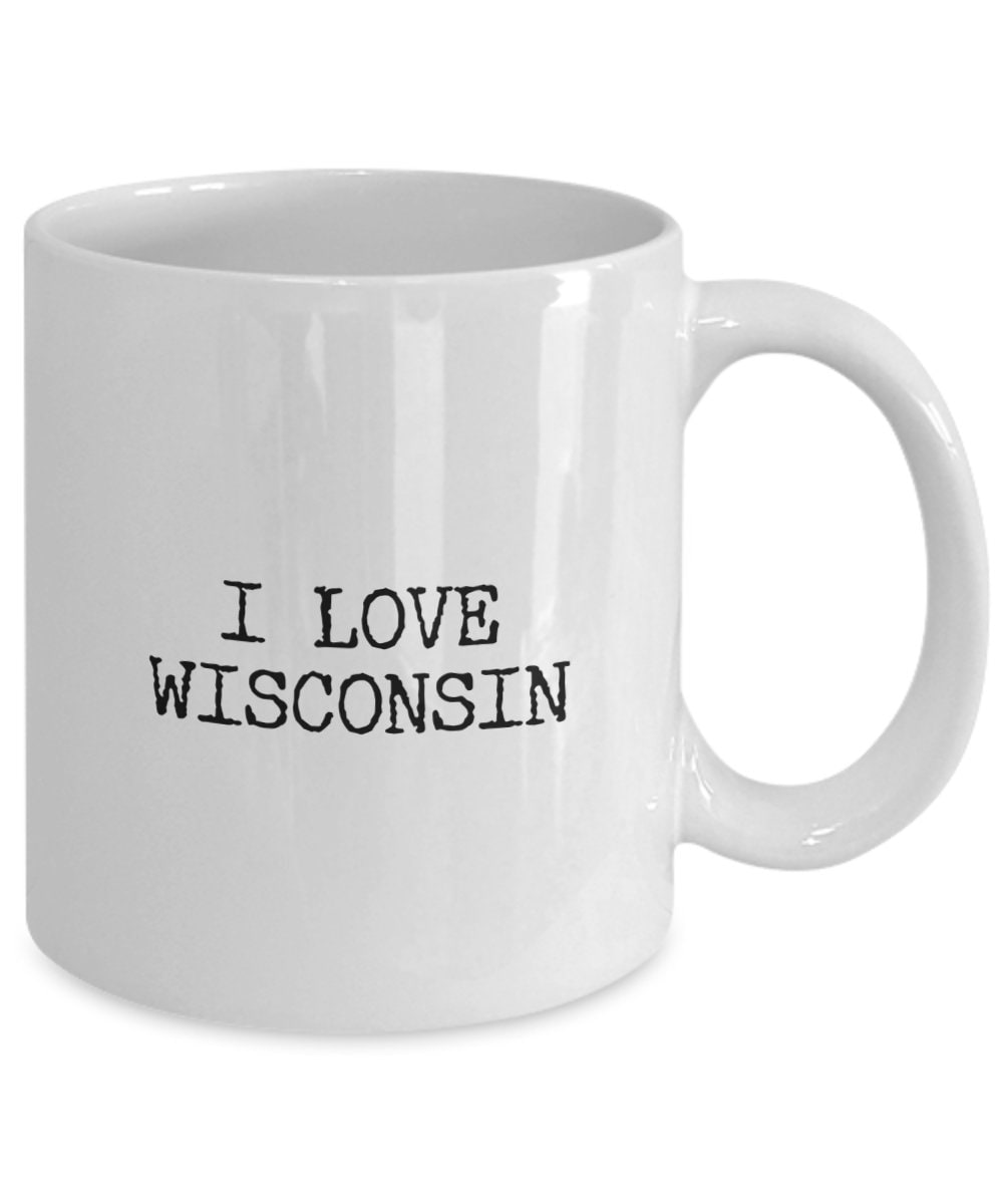 I Love Wisconsin Mug Coffee Cup - Etsy