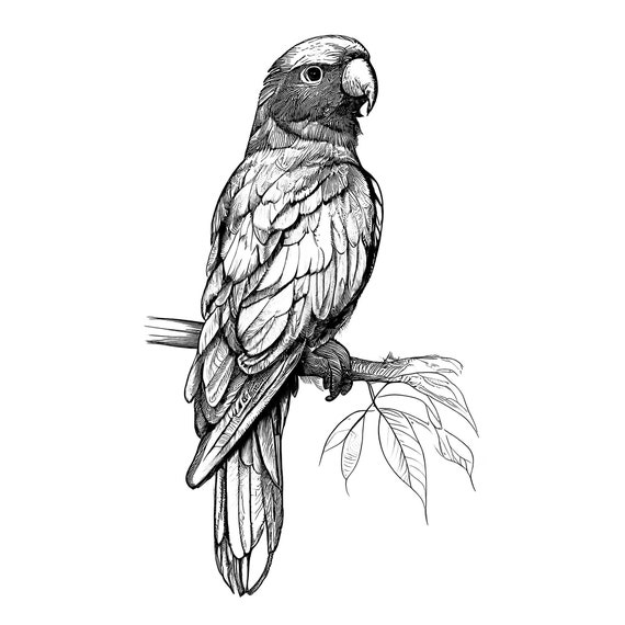 Pencil Drawings Of Parrots