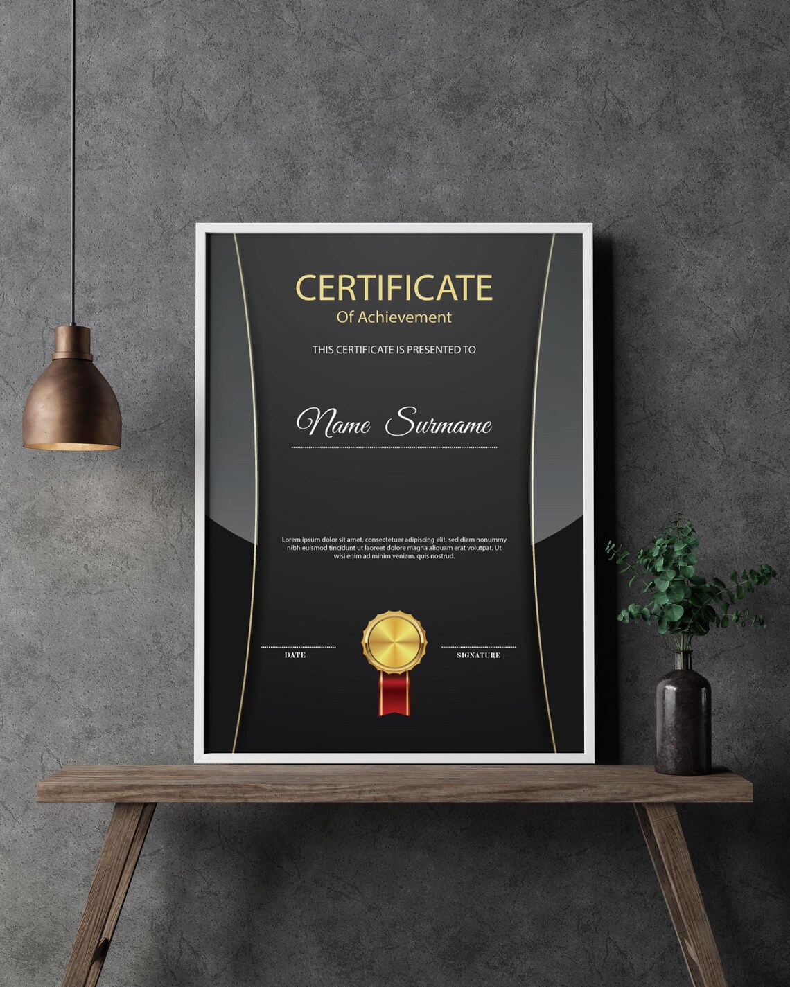 Editable Certificate Template PDF| EPS| Ai, Diploma, Award, Achievement ...