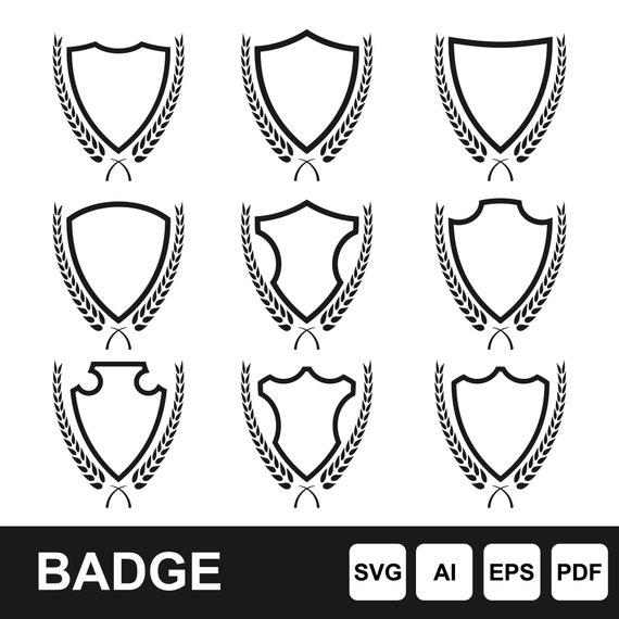 Badge Shape Set SVG Badge Shape EPS Badge Shape PNG Badge - Etsy