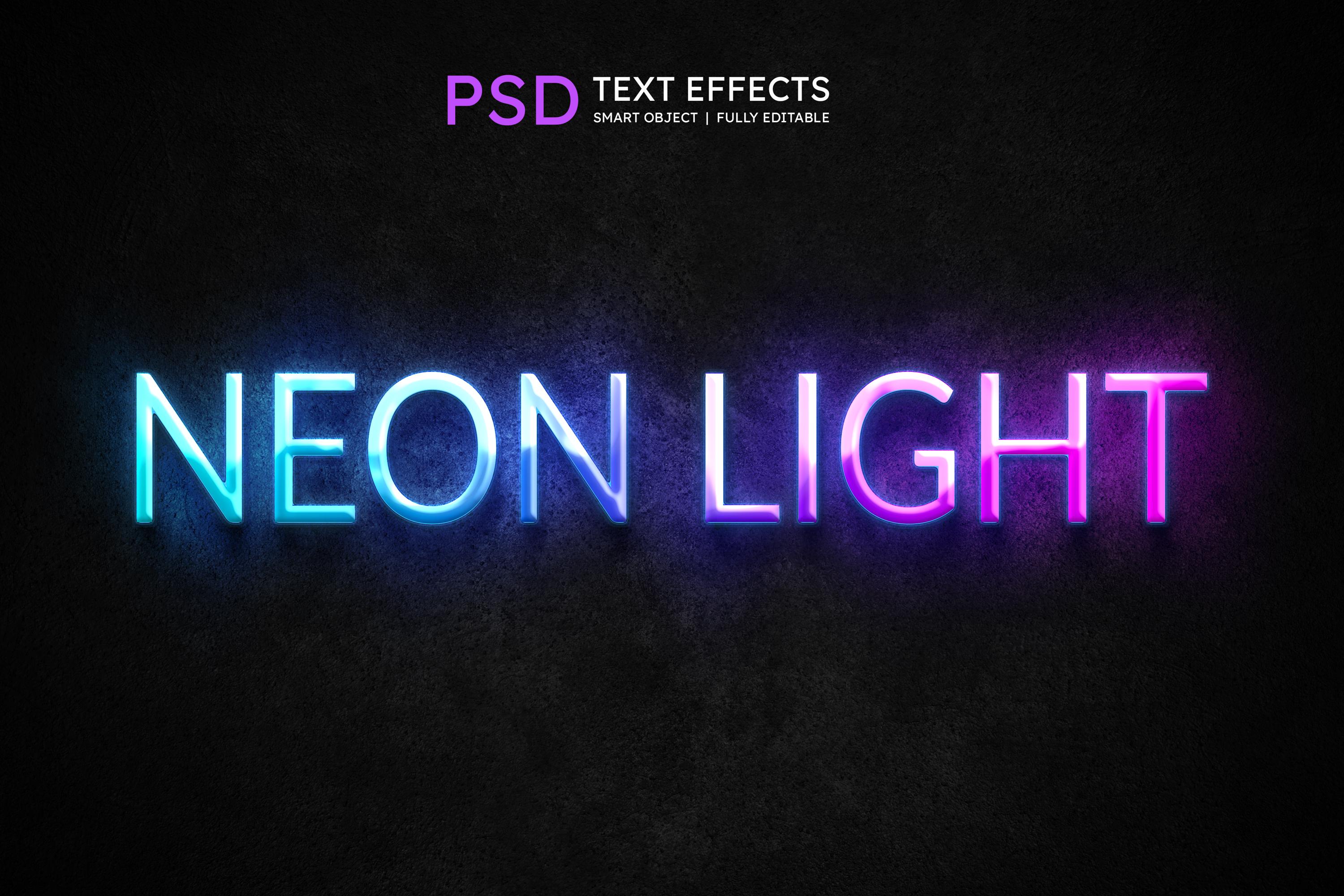 PSD Neon Text Effect Custom Text 3D Text 3D Font Text Effect Text Style ...