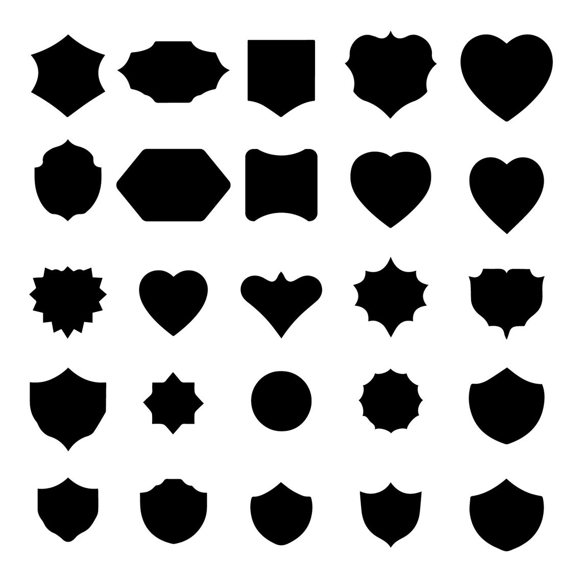 65 Badge Shape Set SVG, Badge Shape EPS, Badge Shape AI, Badge Shape ...