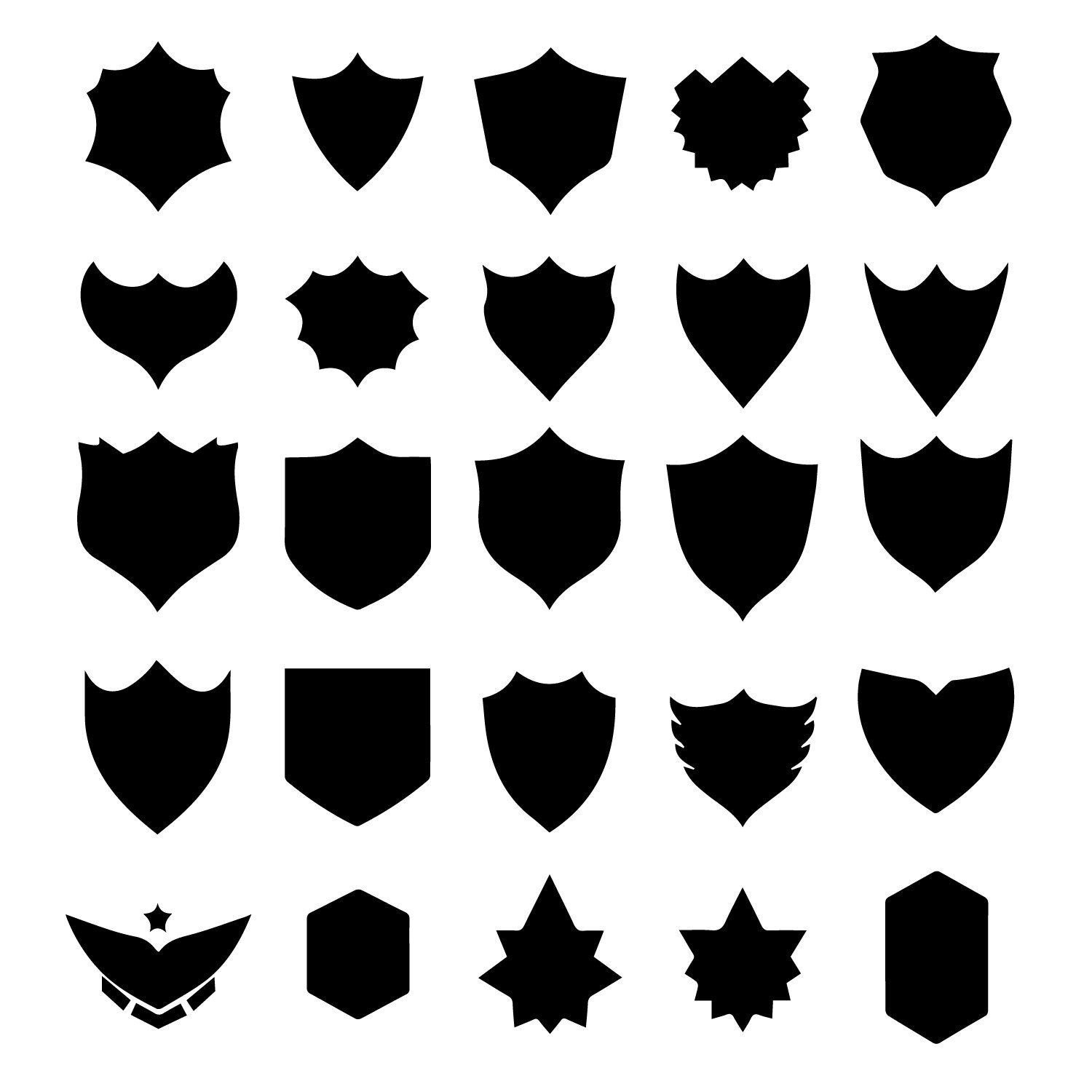 65 Badge Shape Set SVG, Badge Shape EPS, Badge Shape AI, Badge Shape ...