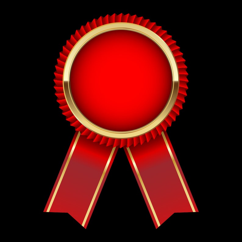 Award Ribbon Red and Blue SVG, Medal Red and Blue EPS, Award Ribbon PNG ...