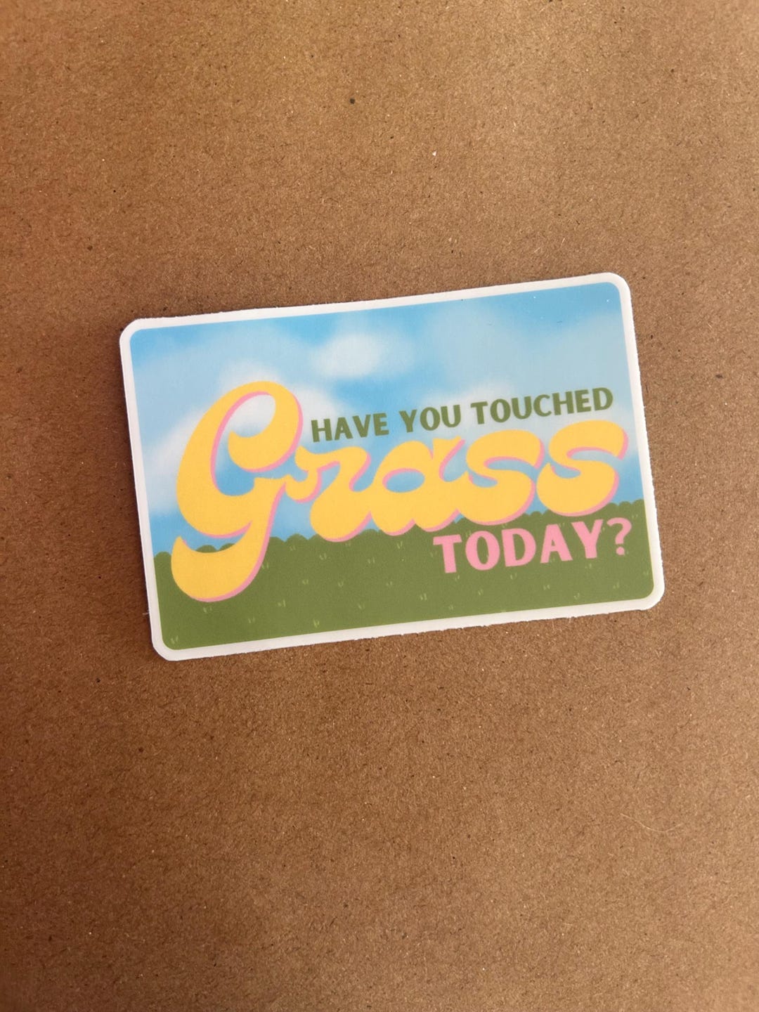 Touch Grass! Sticker - Etsy